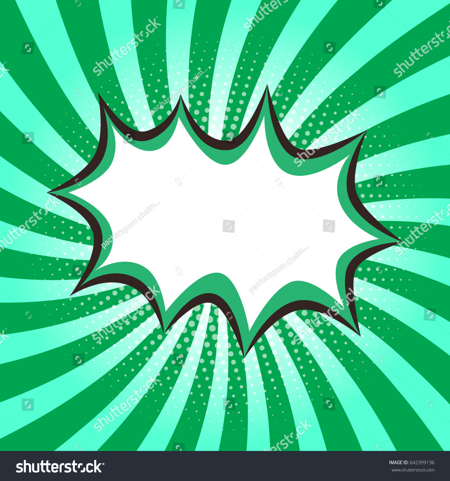 Green Radial Background Stock Vector (Royalty Free) 642399136
