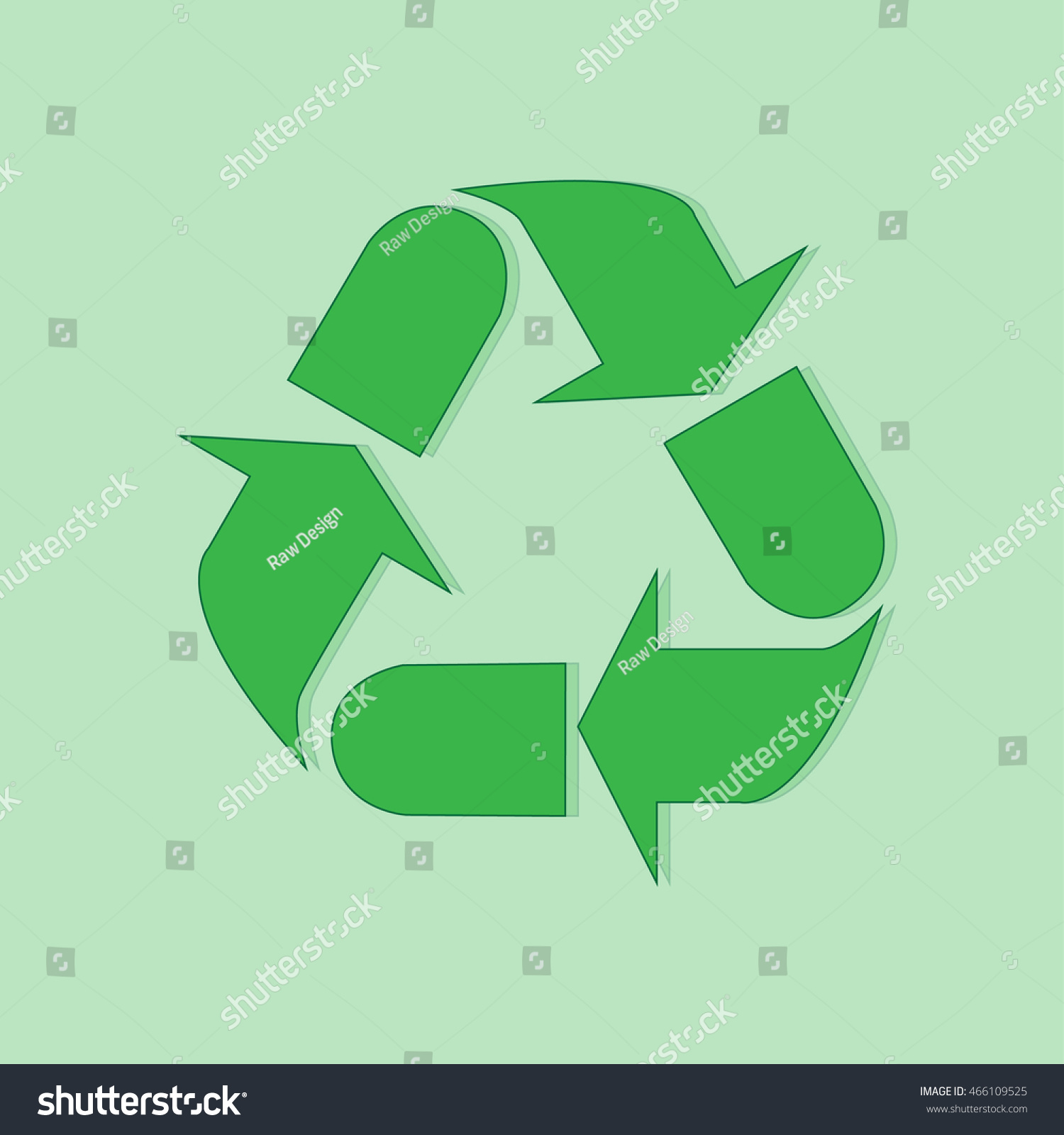 Green Recycle Logo Design Stock Vector (Royalty Free) 466109525 ...