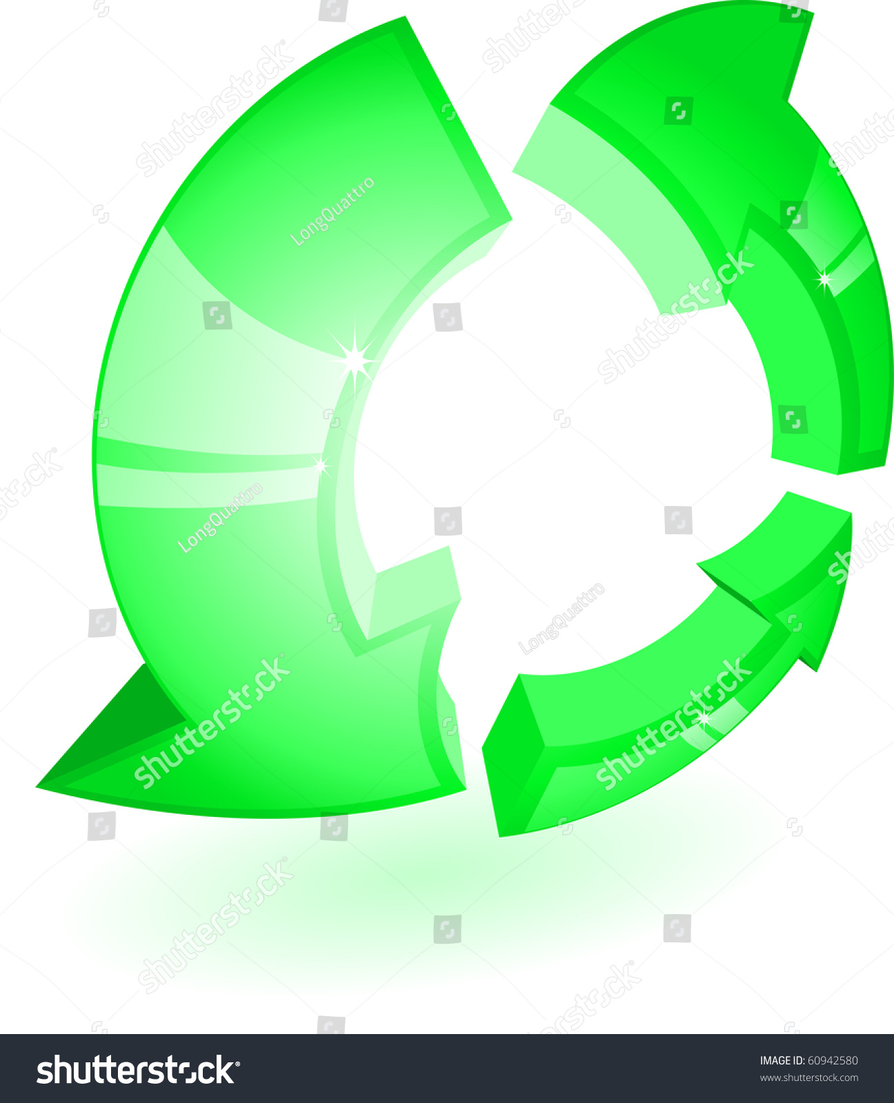 Green Recycling Symbol Vector Stock Vector (Royalty Free) 60942580 ...