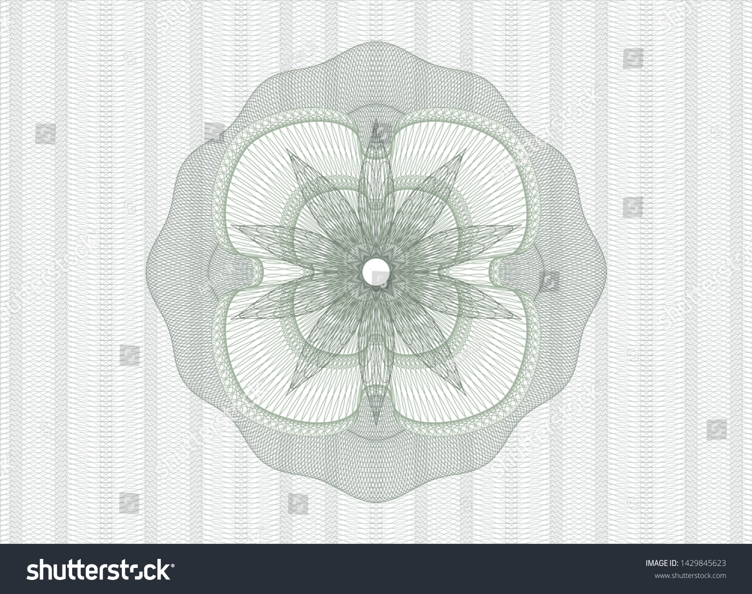 Green Rosette Linear Illustration Vector Detailed Stock Vector (Royalty ...