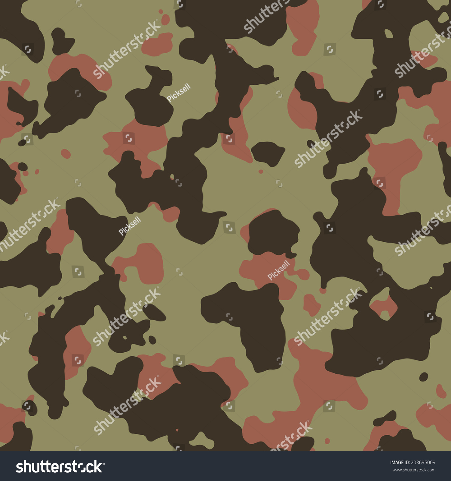 Green Seamless African Camo Pattern Vector Stock Vector (Royalty Free ...