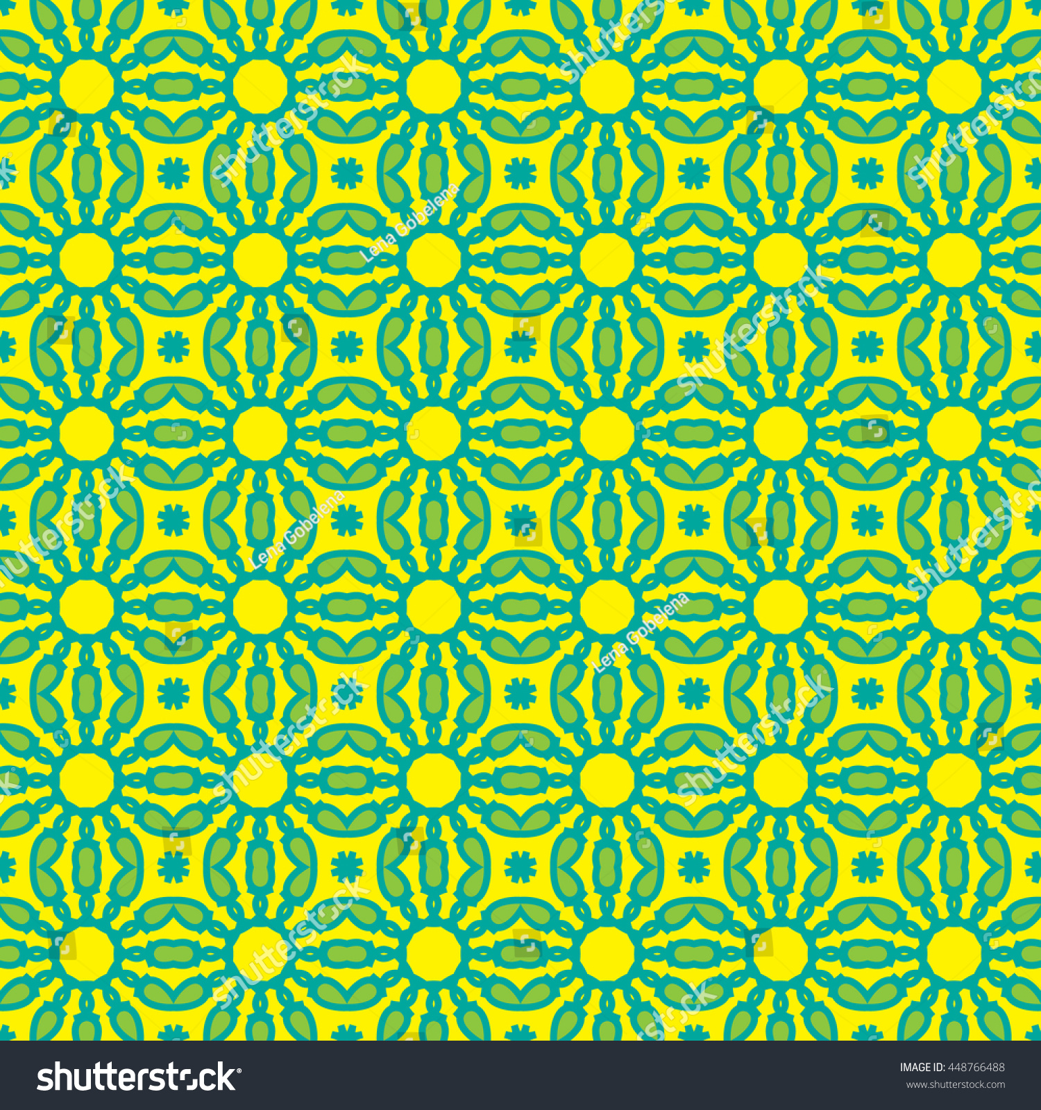 Green Seamless Islamic Pattern Moroccan Pattern Stock Vector (Royalty ...