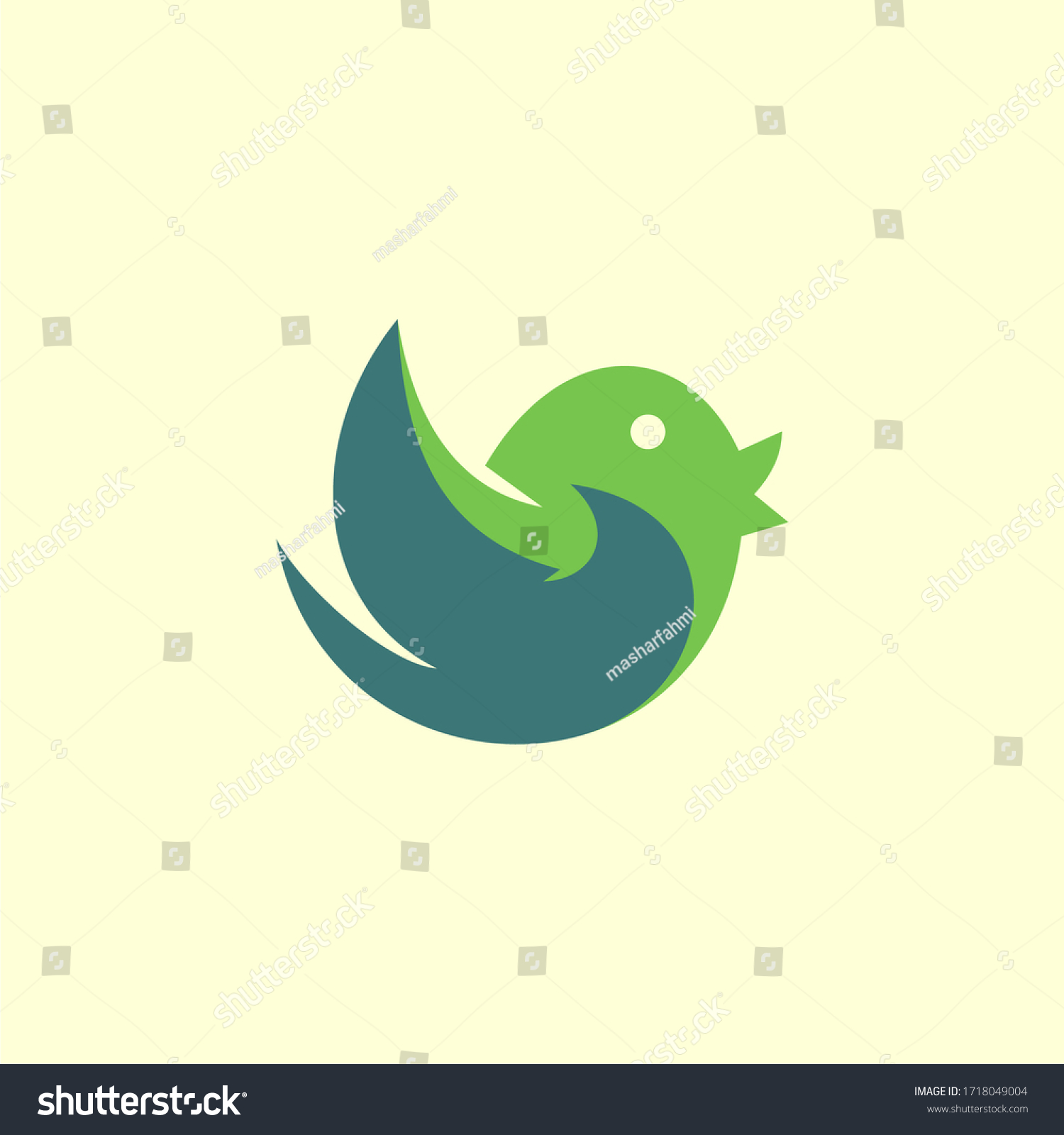 Green Small Bird Logo Vector Illustrations Stock Vector (Royalty Free ...