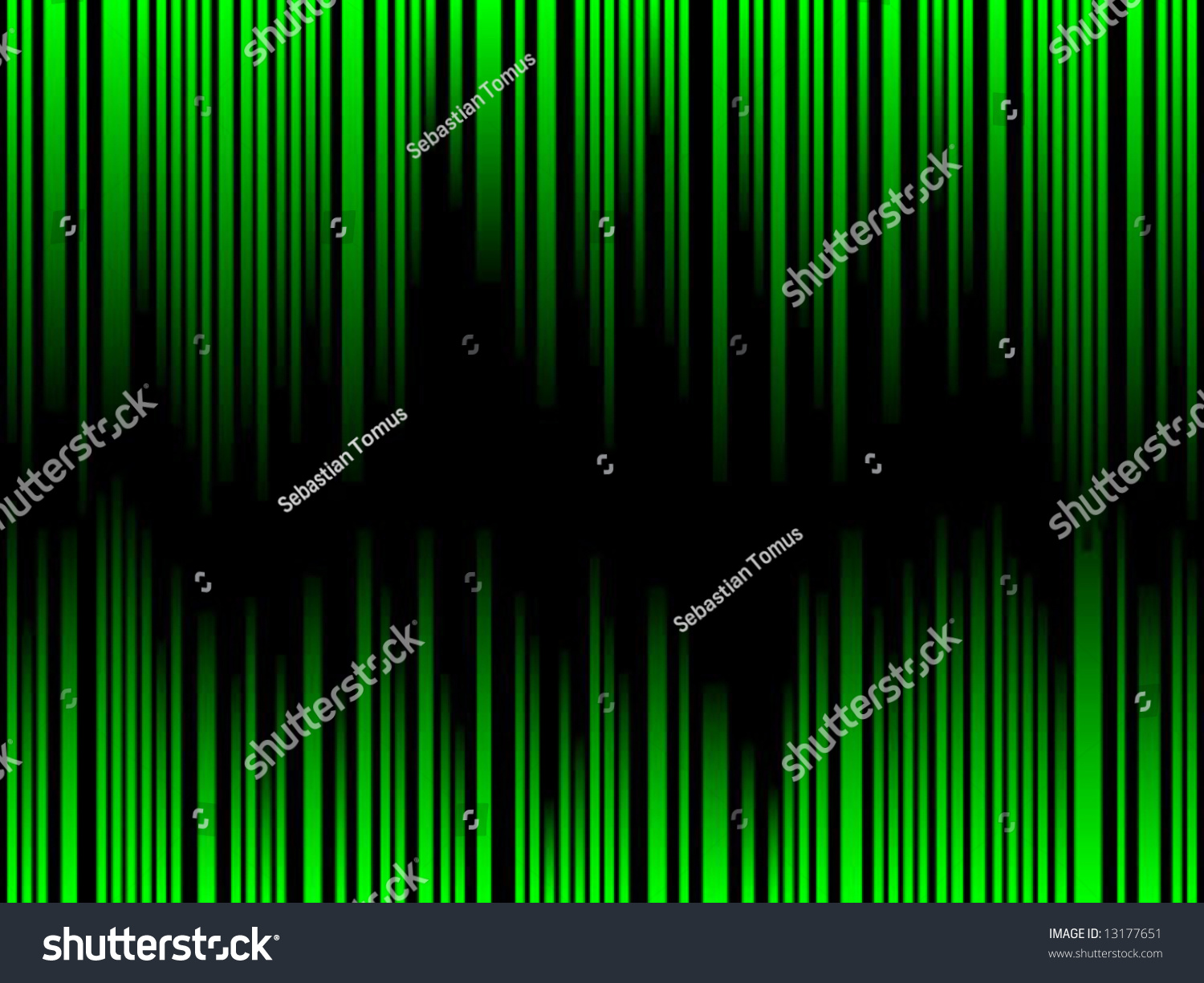 Green Sound Wave Stock Vector (Royalty Free) 13177651