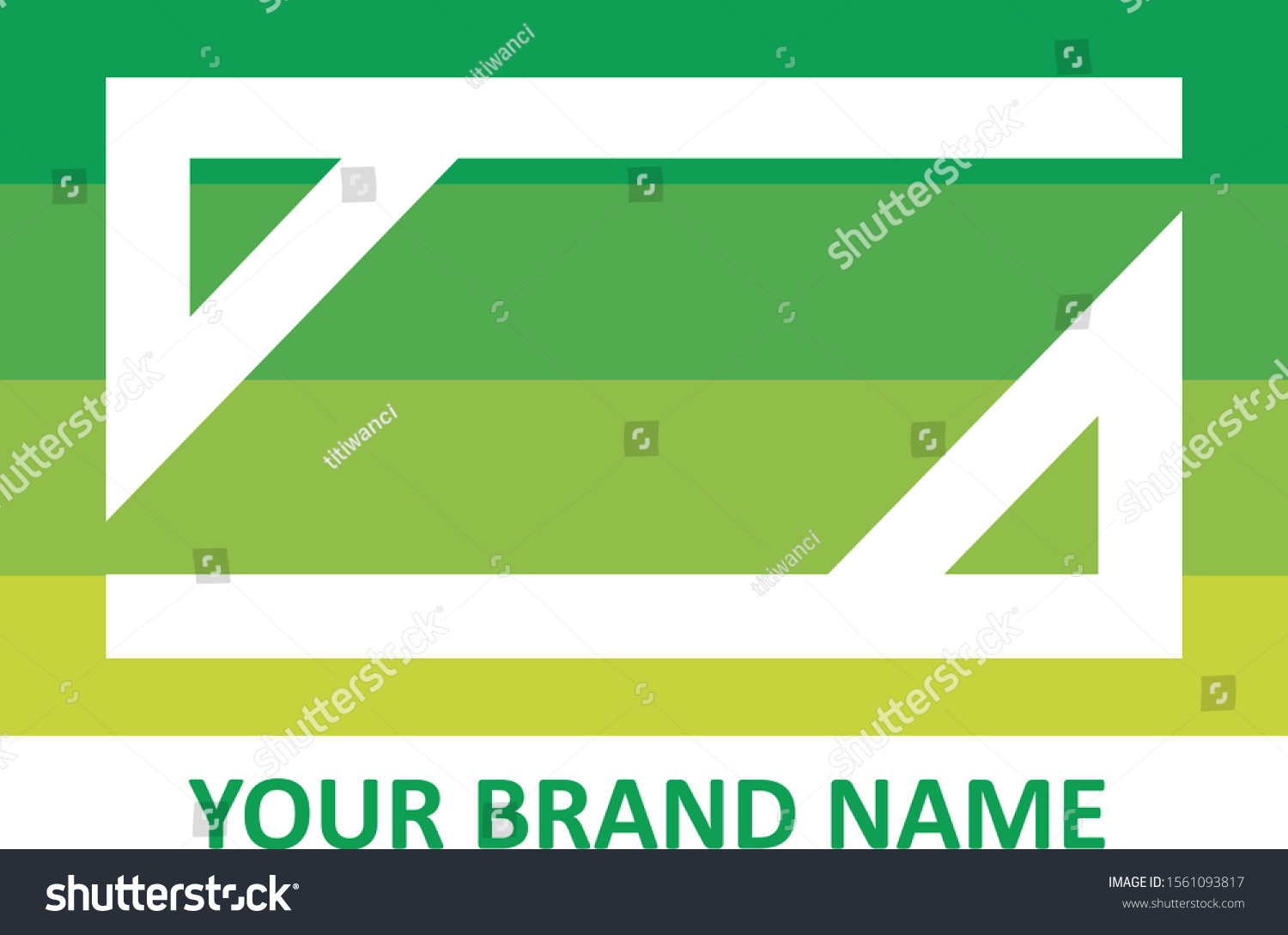 Green Square Logo Vector Design Stock Vector (Royalty Free) 1561093817