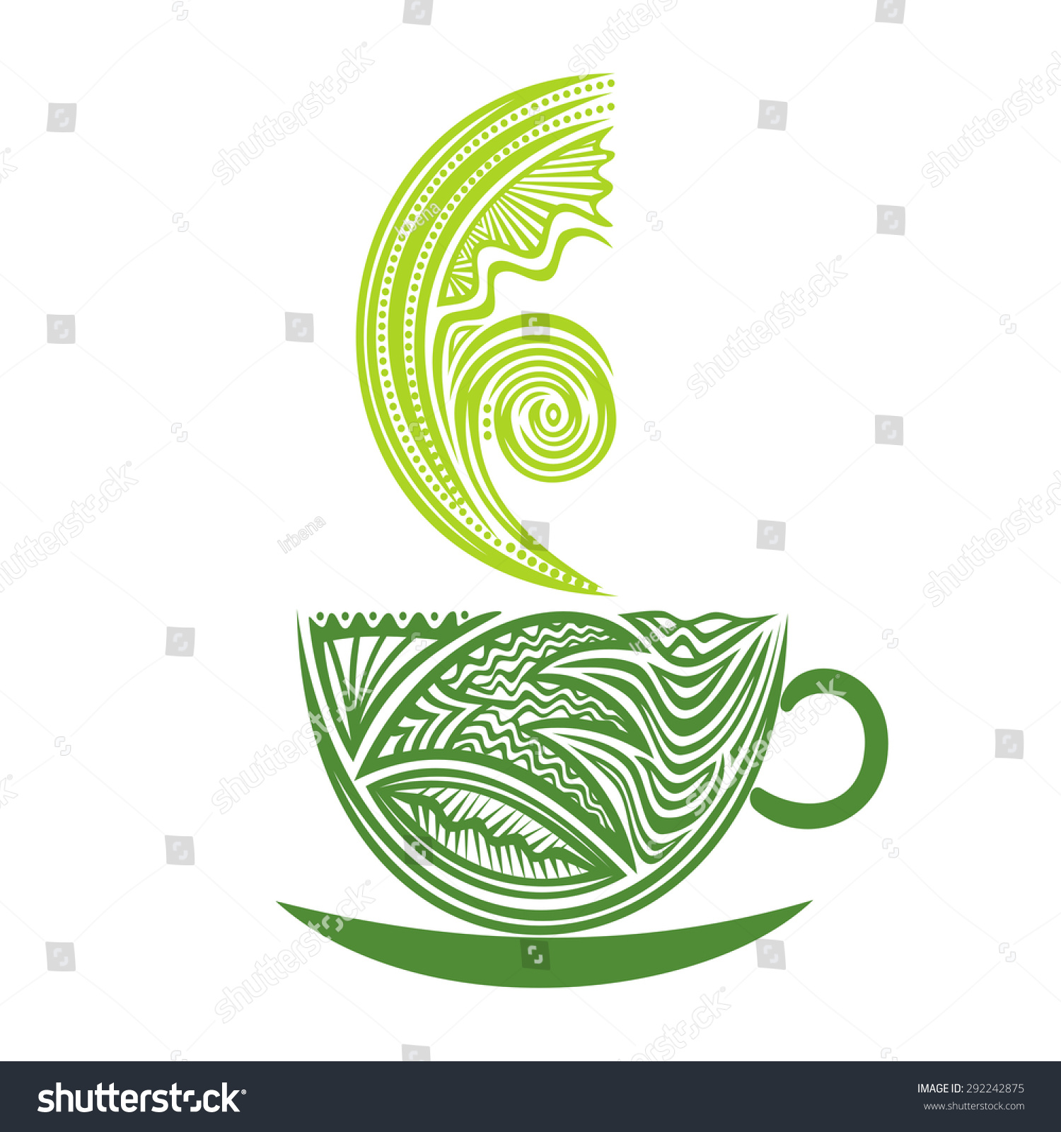 Green Tea Vector Illustration Stock Vector (Royalty Free) 292242875 ...