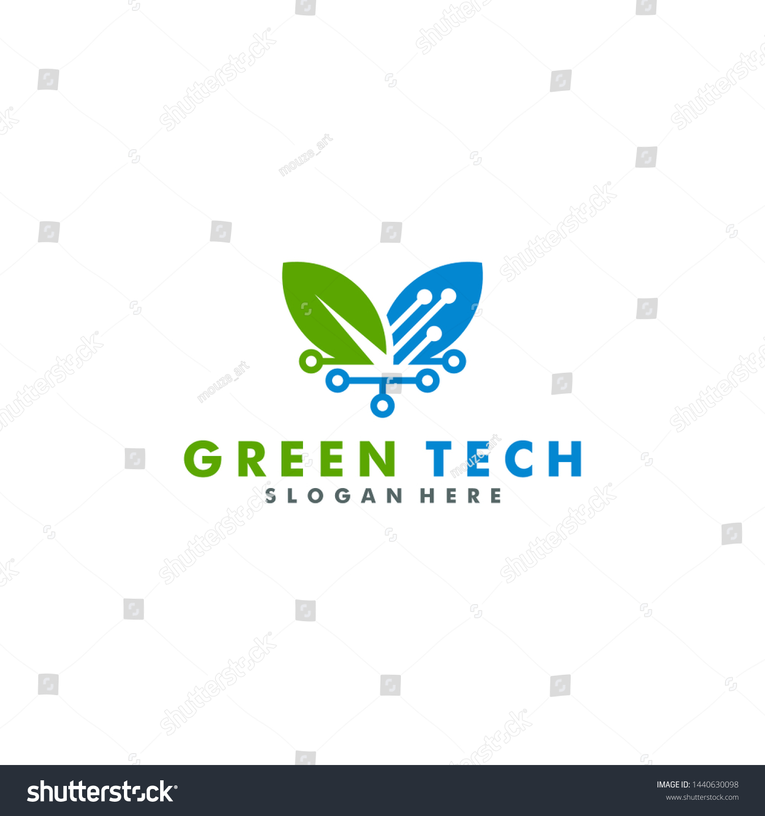 Green Tech Logo Template Icon Design Stock Vector (Royalty Free ...