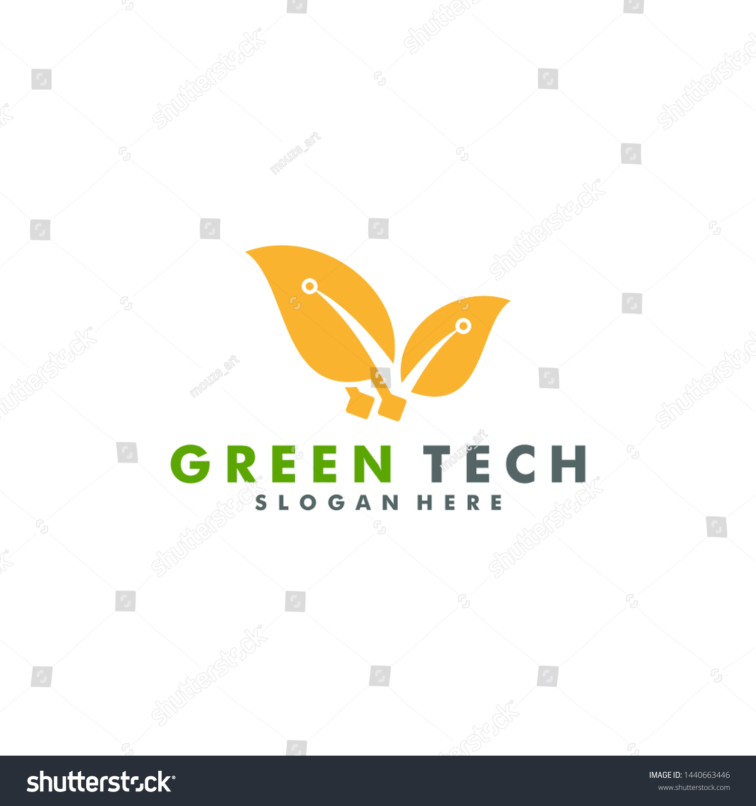 Green Tech Logo Template Icon Design Stock Vector (Royalty Free) 1440663446