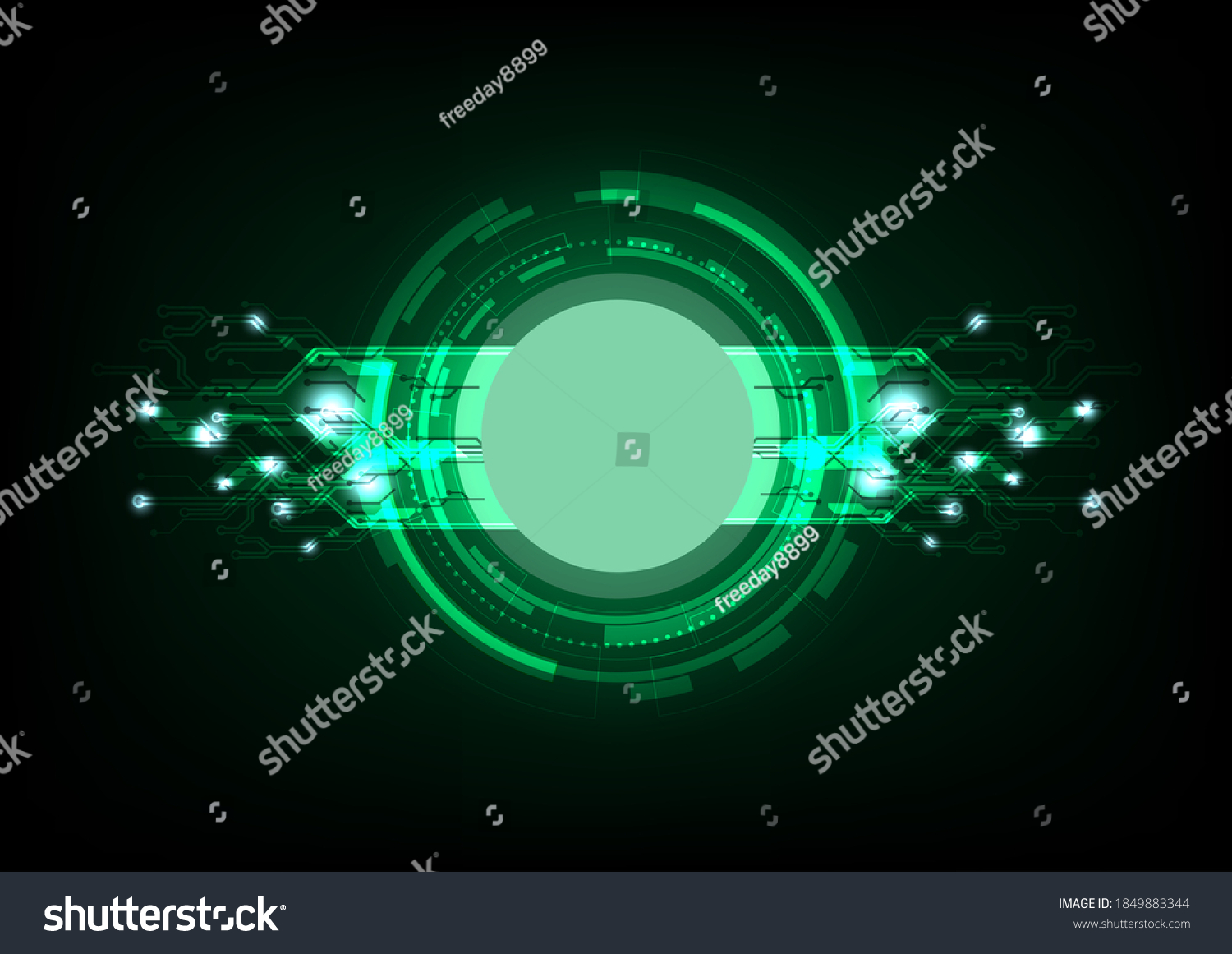 Green Technology Computer Circuit Design Innovation Stock Vector ...