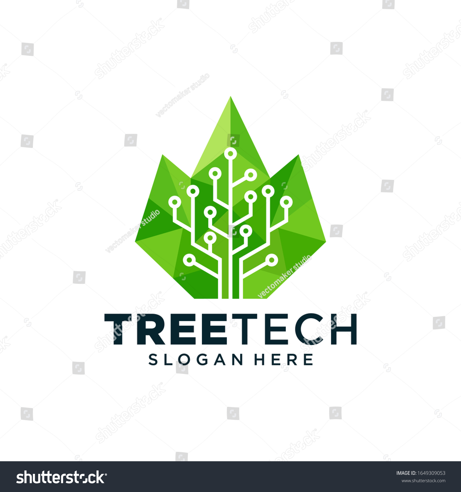 Green Technology Logo Designs Concept Vector Stock Vector (Royalty Free ...