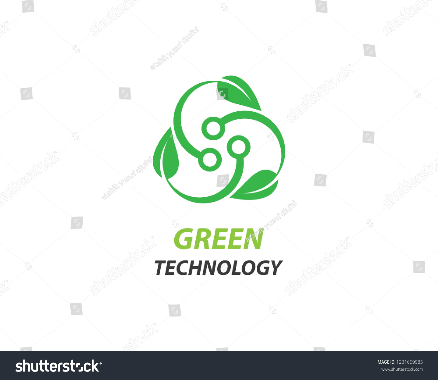 Green Technology Logo Icon Stock Vector (Royalty Free) 1231659985 ...