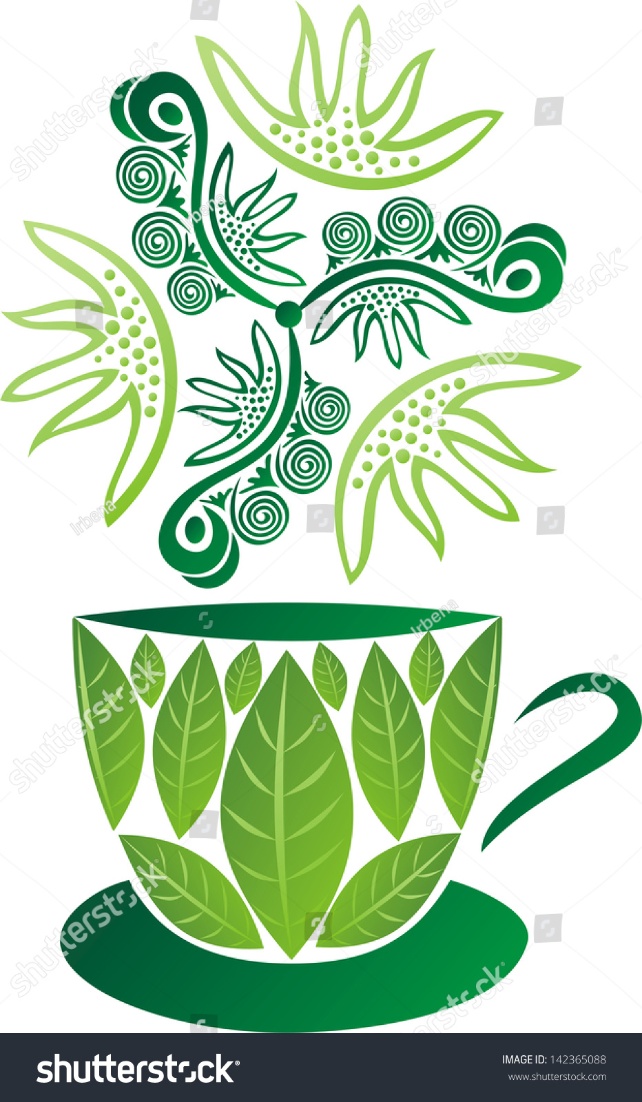 Green Tee Pattern Isolated Vector Illustration Stock Vector (Royalty ...