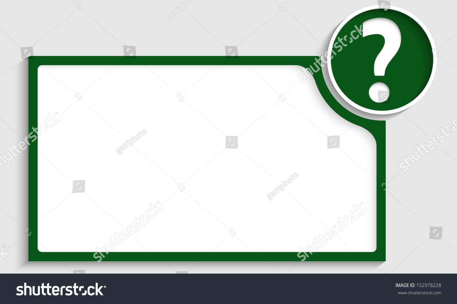 Green Text Box Question Mark Stock Vector (Royalty Free) 152978228
