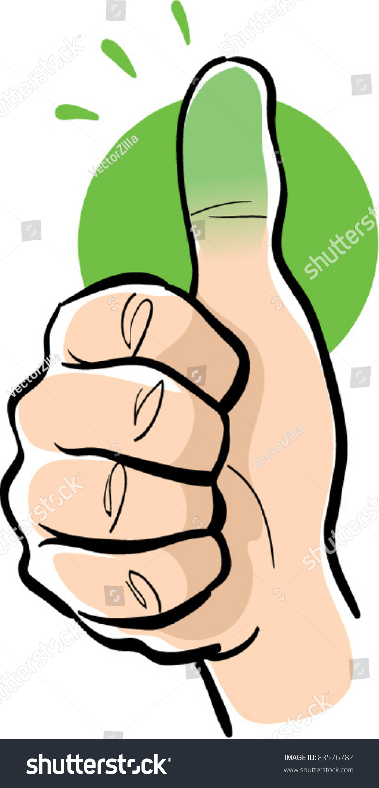 Green Thumb Vector Illustration Stock Vector (Royalty Free) 83576782
