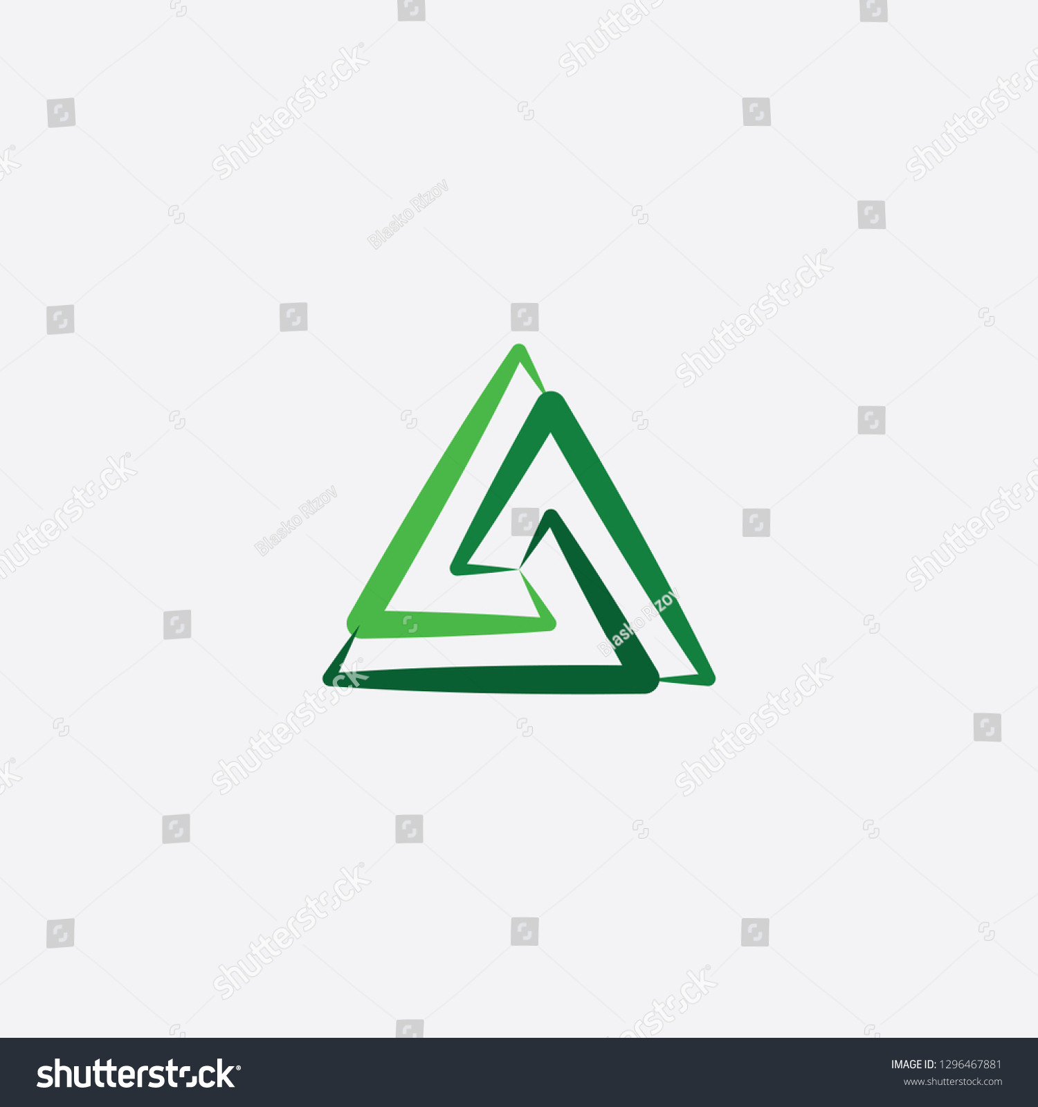 Green Triangle Symbol Logo Sign Element Stock Vector (Royalty Free ...