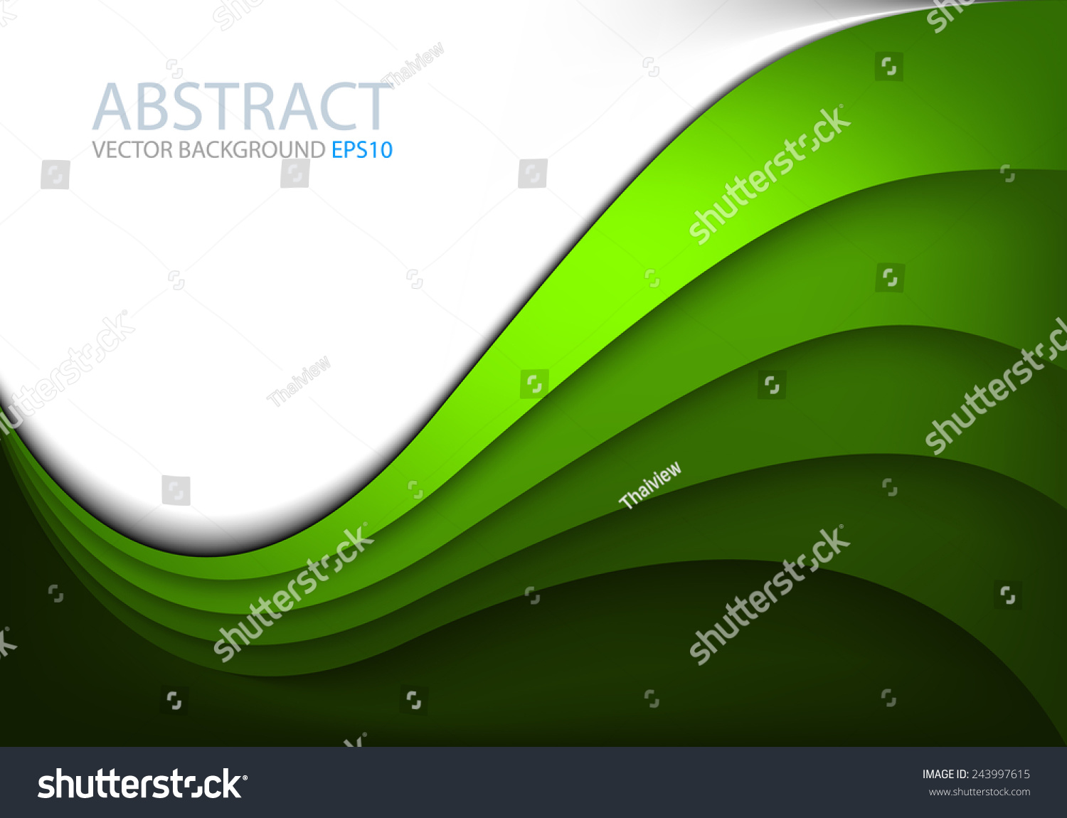 Green Vector Background Curve Line On Stock Vector (Royalty Free) 243997615
