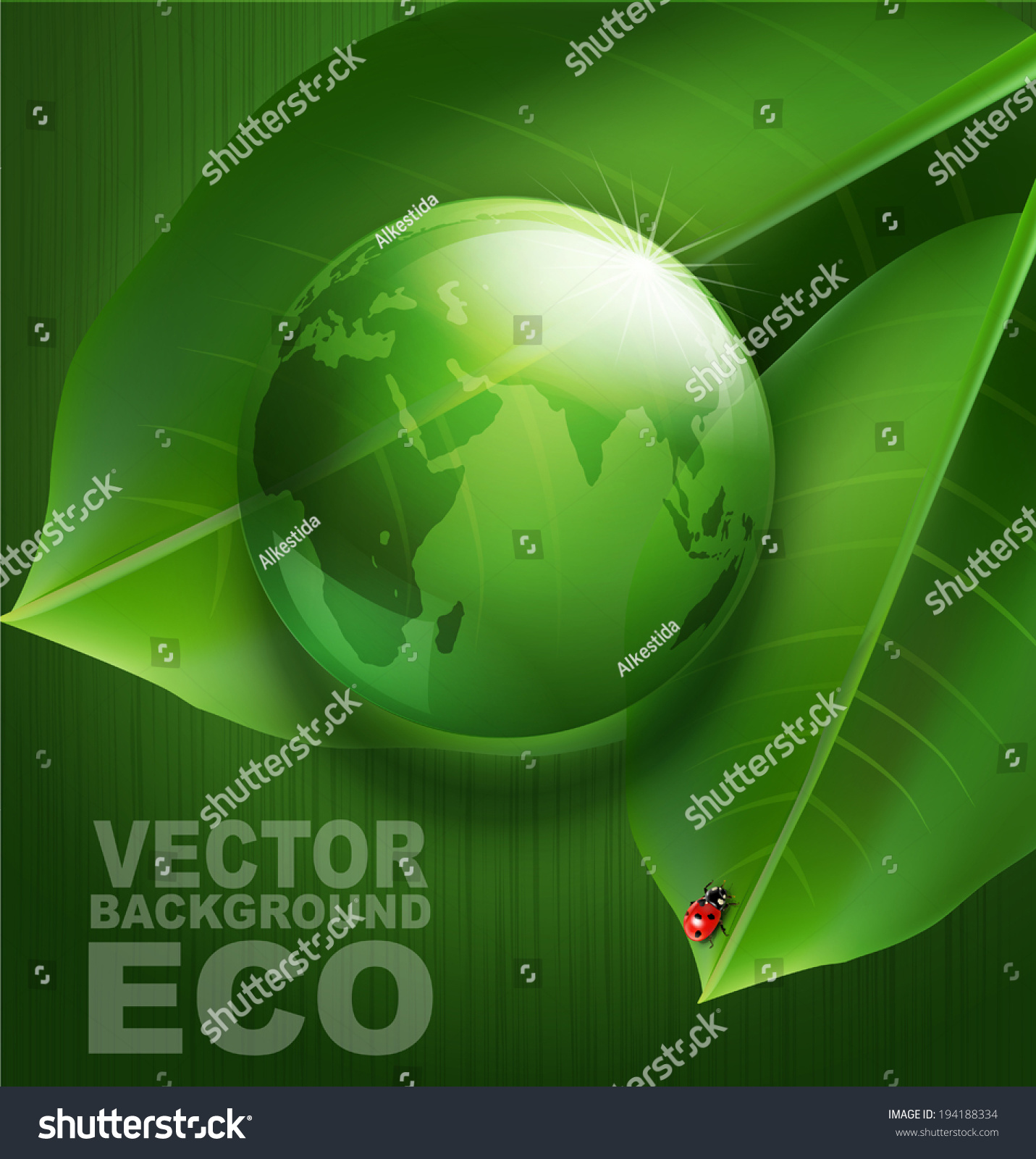 Green Vector Background On Environmental Issues Stock Vector (Royalty ...