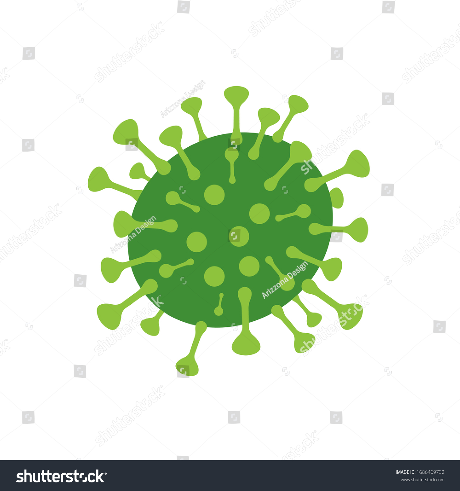 Green Virus Bacteria Emoji Vector: vetor stock (livre de direitos ...