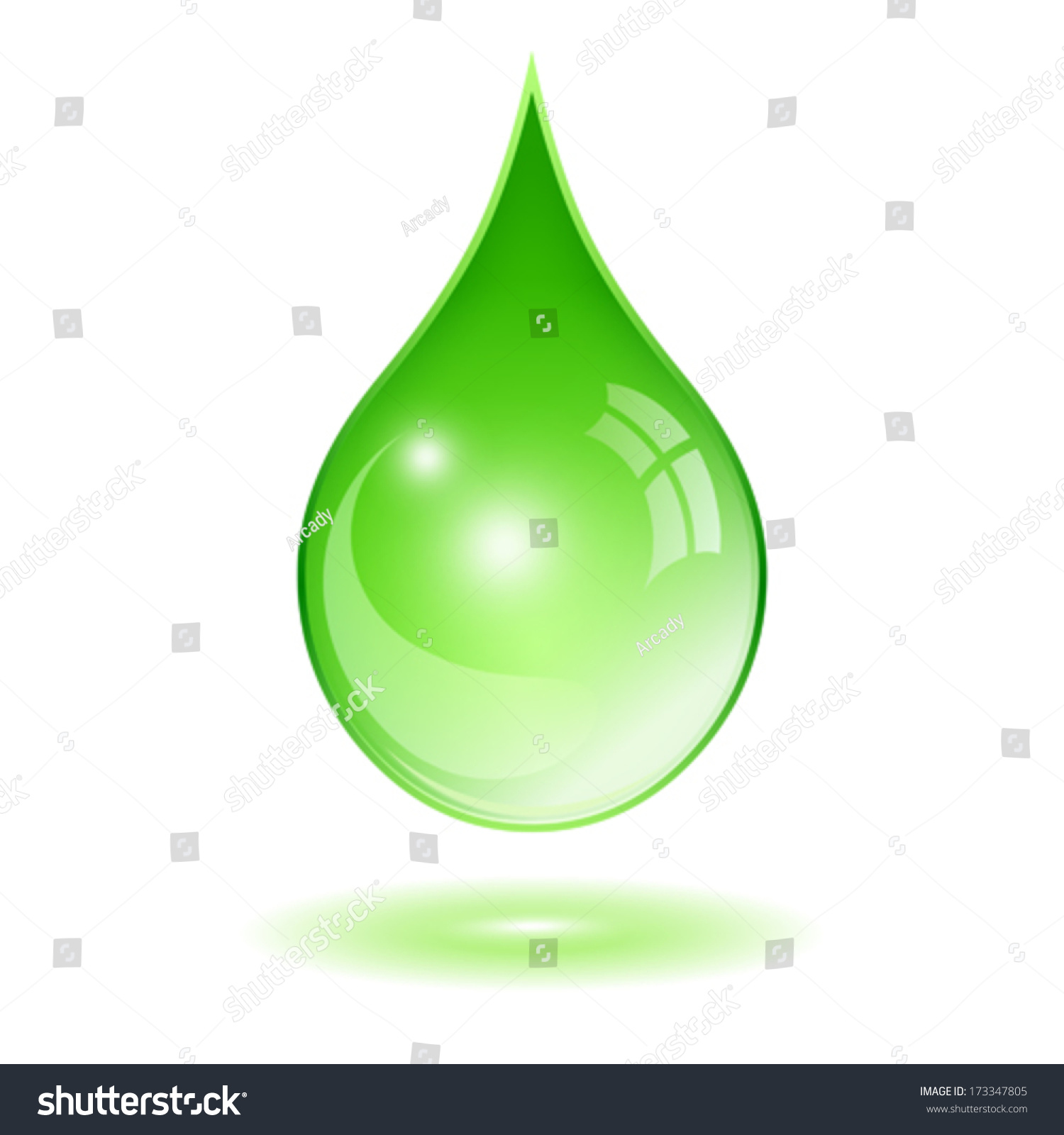 Green Water Drop Stock Vector (Royalty Free) 173347805