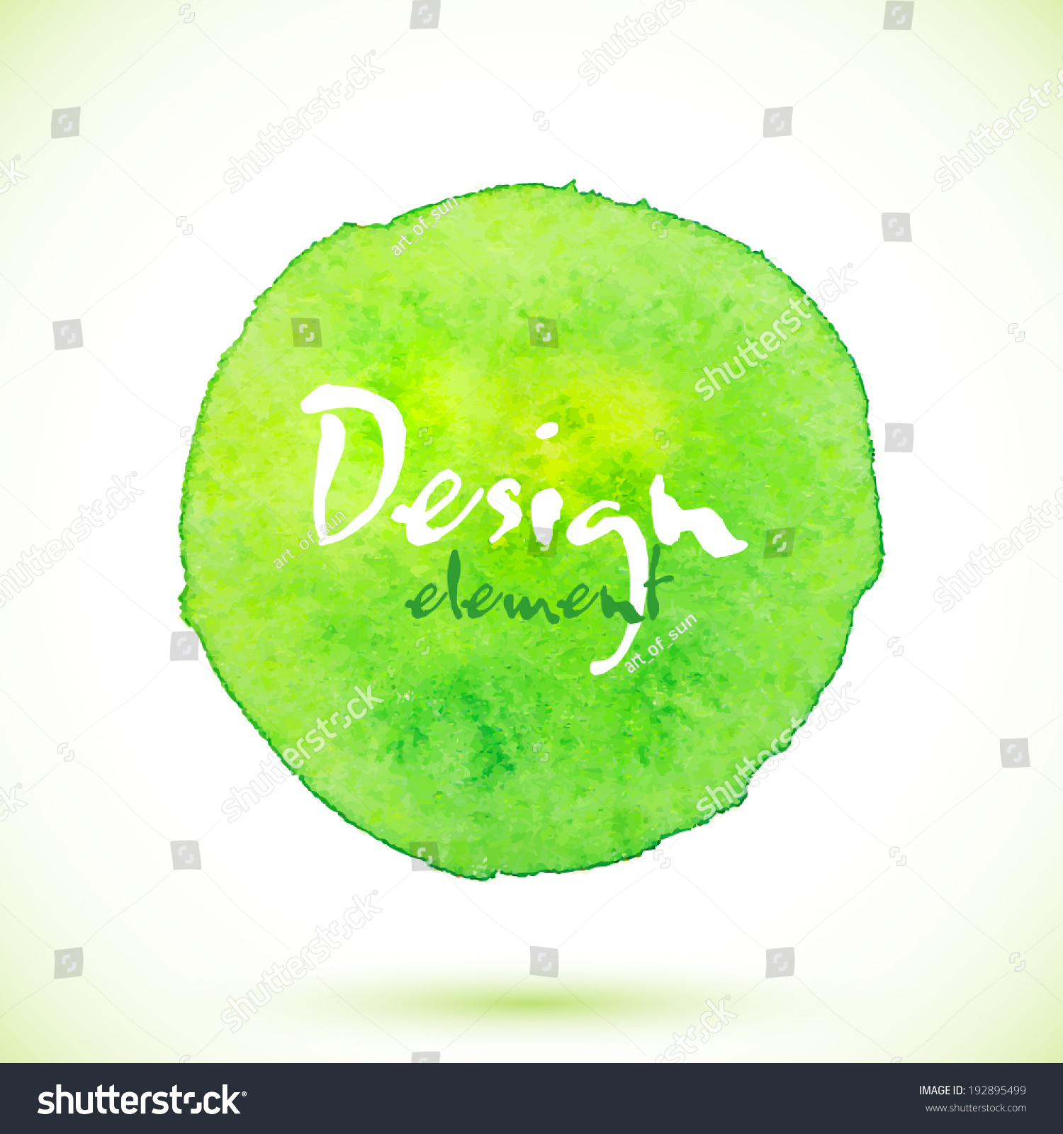 Green Watercolor Circle Vector Design Element Stock Vector (Royalty ...