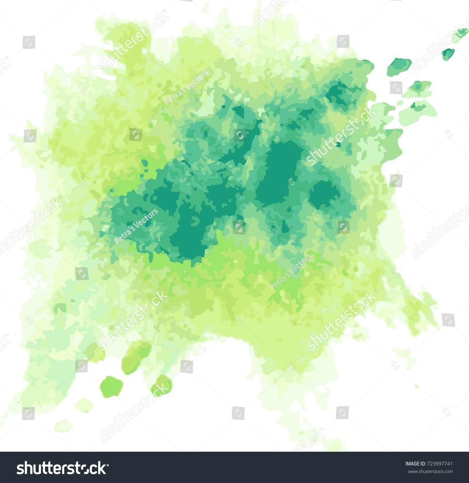 Green Watercolor Splash Vector Stock Vector (Royalty Free) 723997741 ...