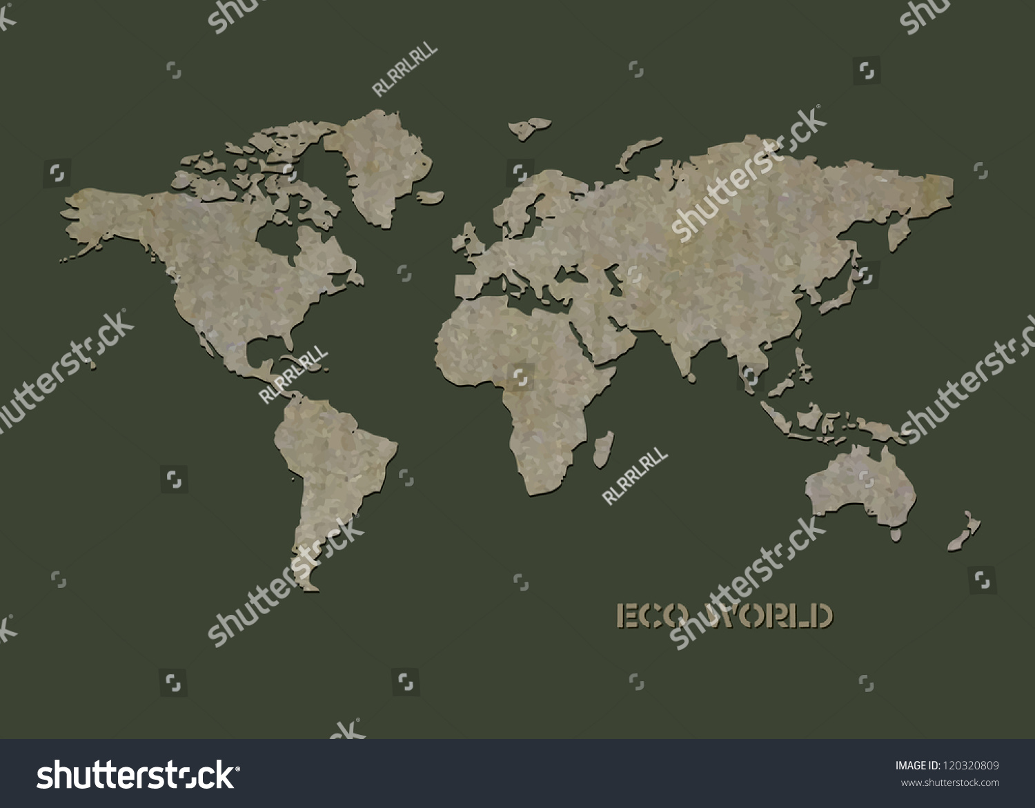 Green World Map Eps 8 Stock Vector (Royalty Free) 120320809