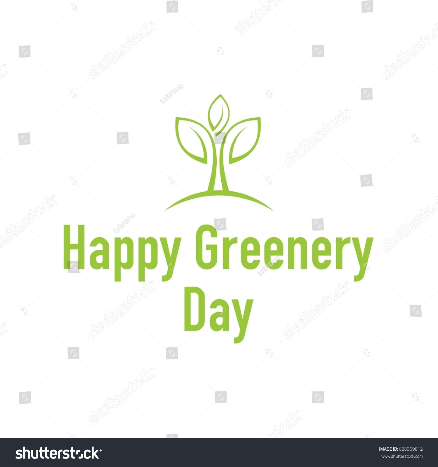 Greenery Day Logo Vector Template Stock Vector (Royalty Free) 628959812 ...