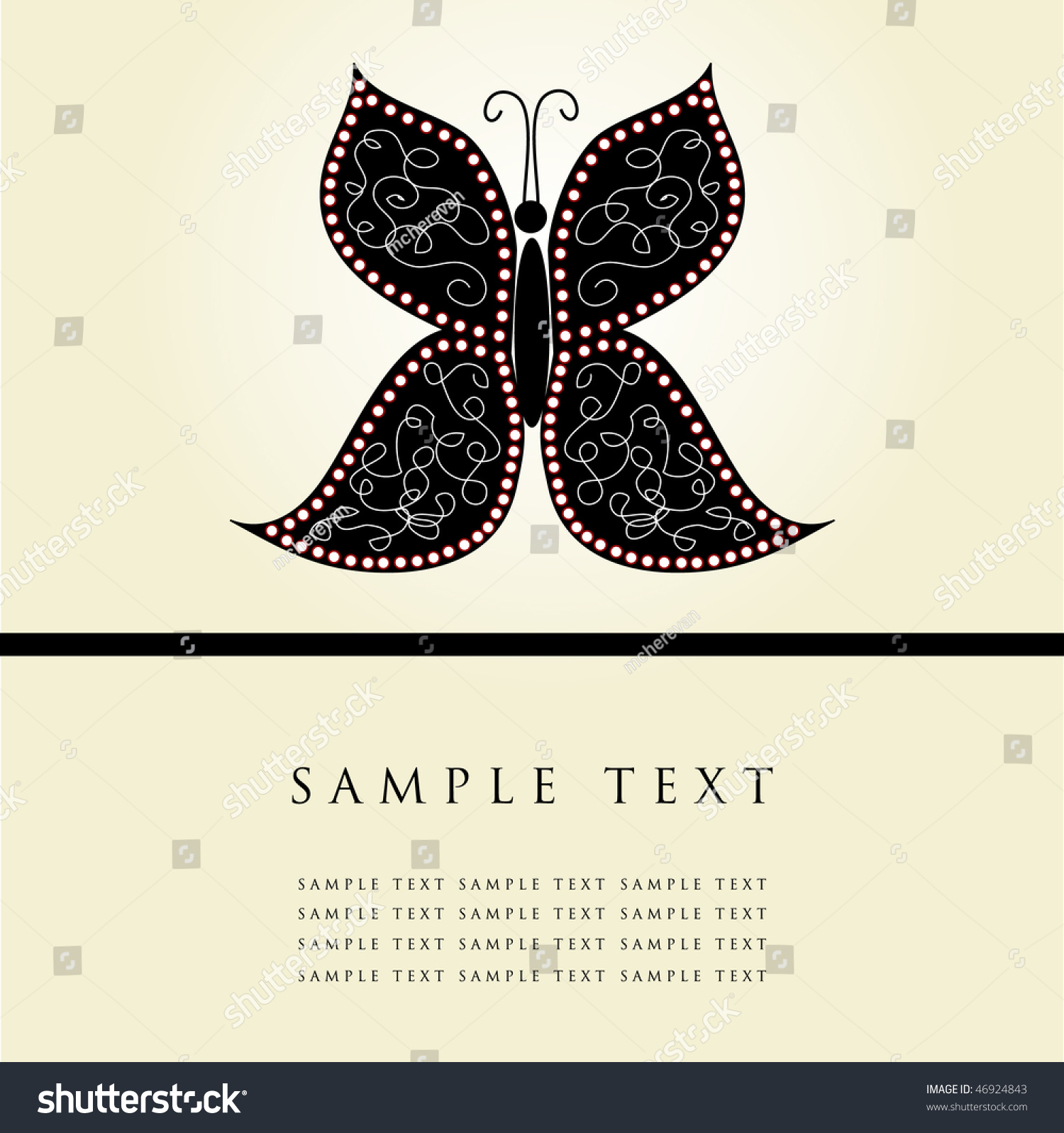 Greeting Card Butterfly Vector: เวกเตอร์สต็อก (ปลอดค่าลิขสิทธิ์ ...