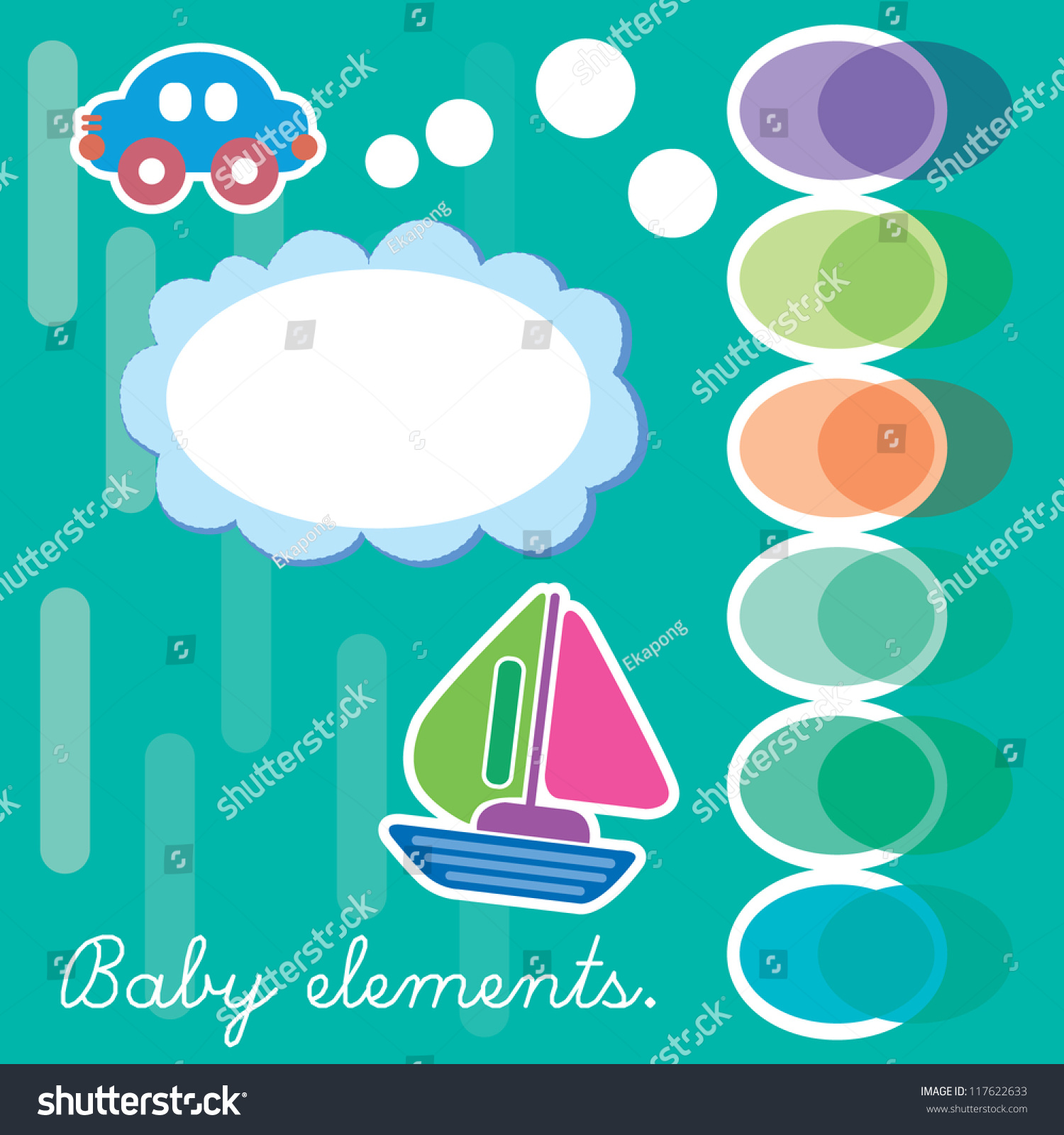 Greeting Baby Elements Vector Illustration Stock Vector (Royalty Free ...
