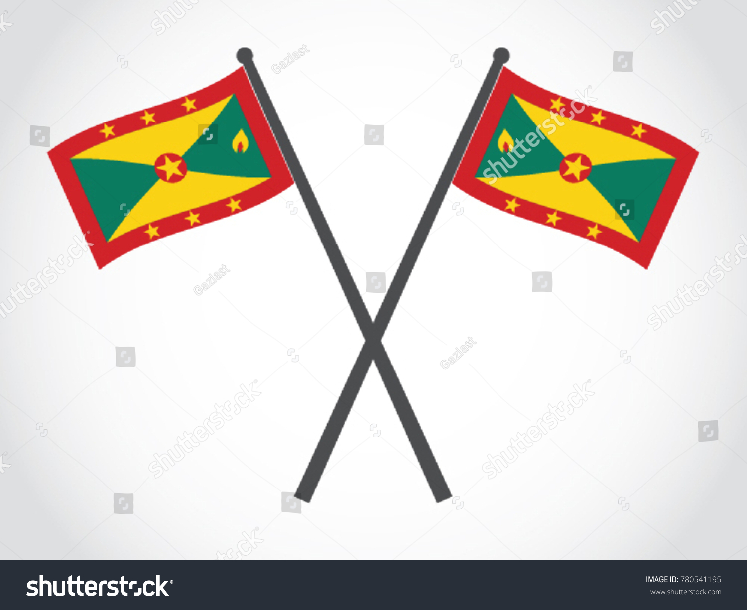 Grenada Emblem Flag Stock Vector (Royalty Free) 780541195