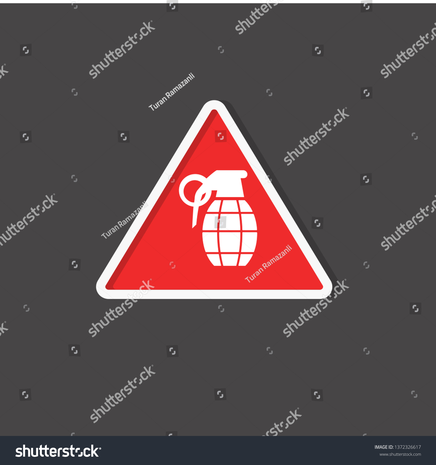 Grenade Icon Arm Sign Stock Vector (Royalty Free) 1372326617 | Shutterstock