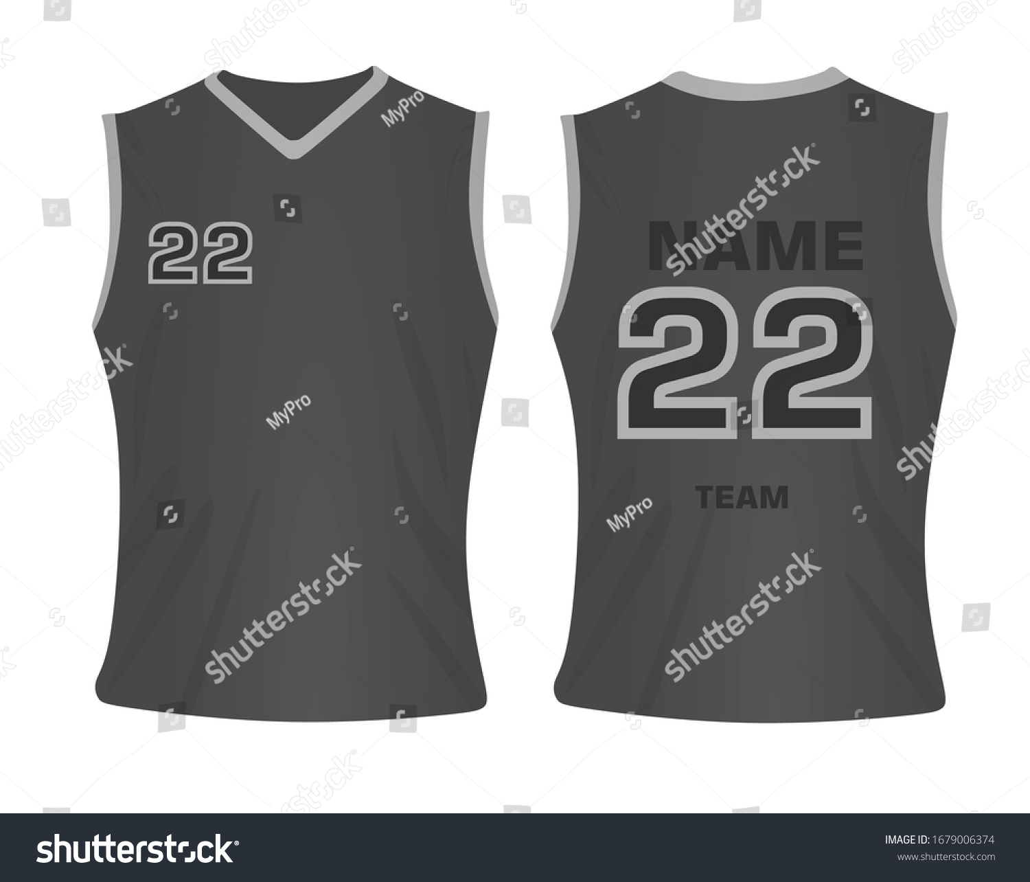 Grey Basketball Jersey Vector Illustration Stock Vector (Royalty Free ...