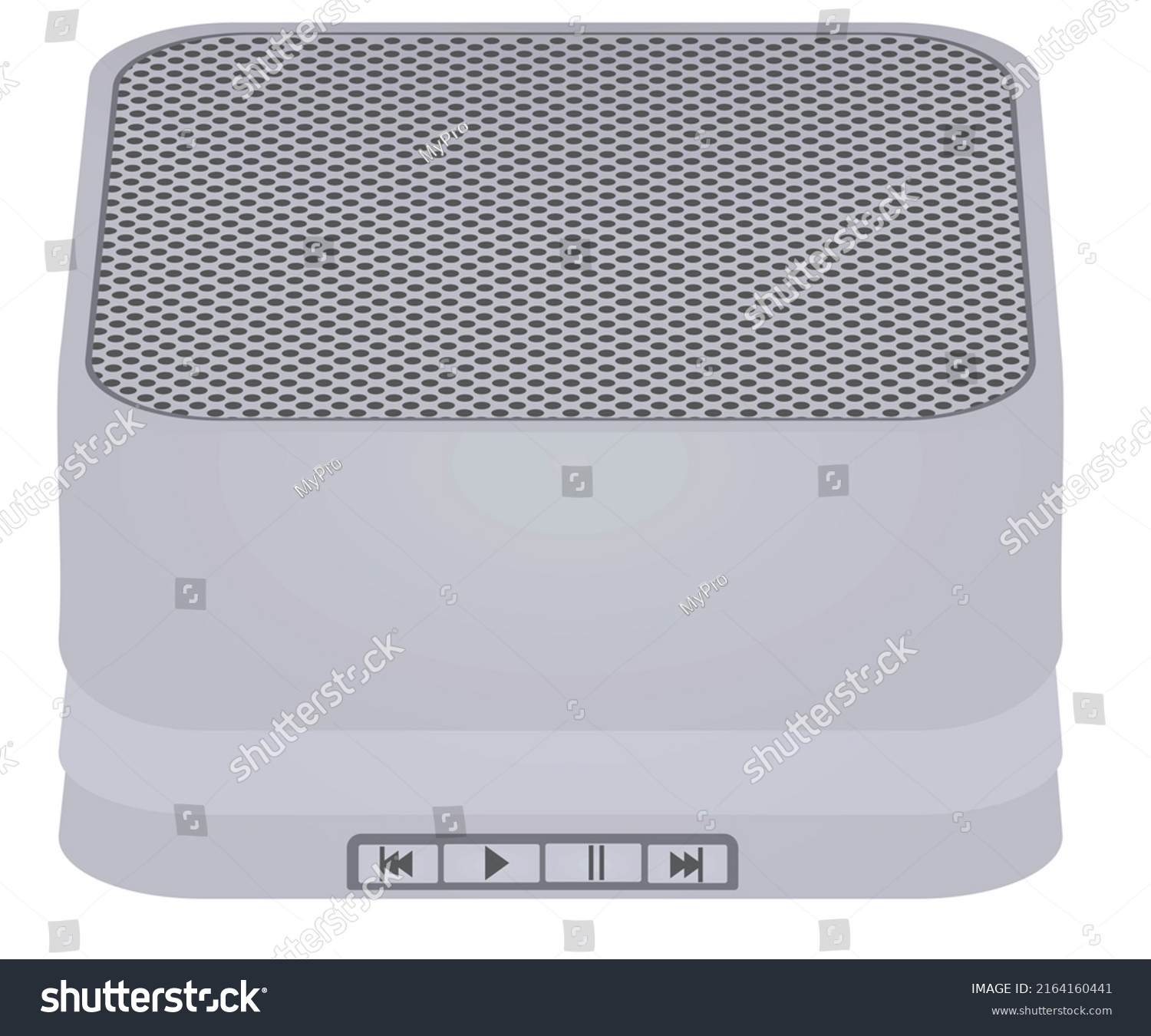 Grey Bluetooth Speaker Vector Illustration Stock Vector (Royalty Free ...