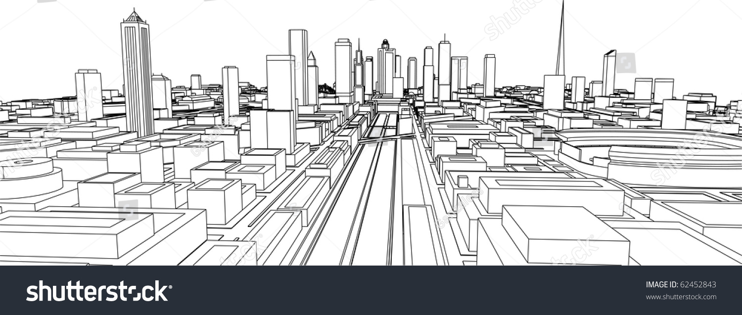 Grey City Stock Vector Illustration 62452843 : Shutterstock