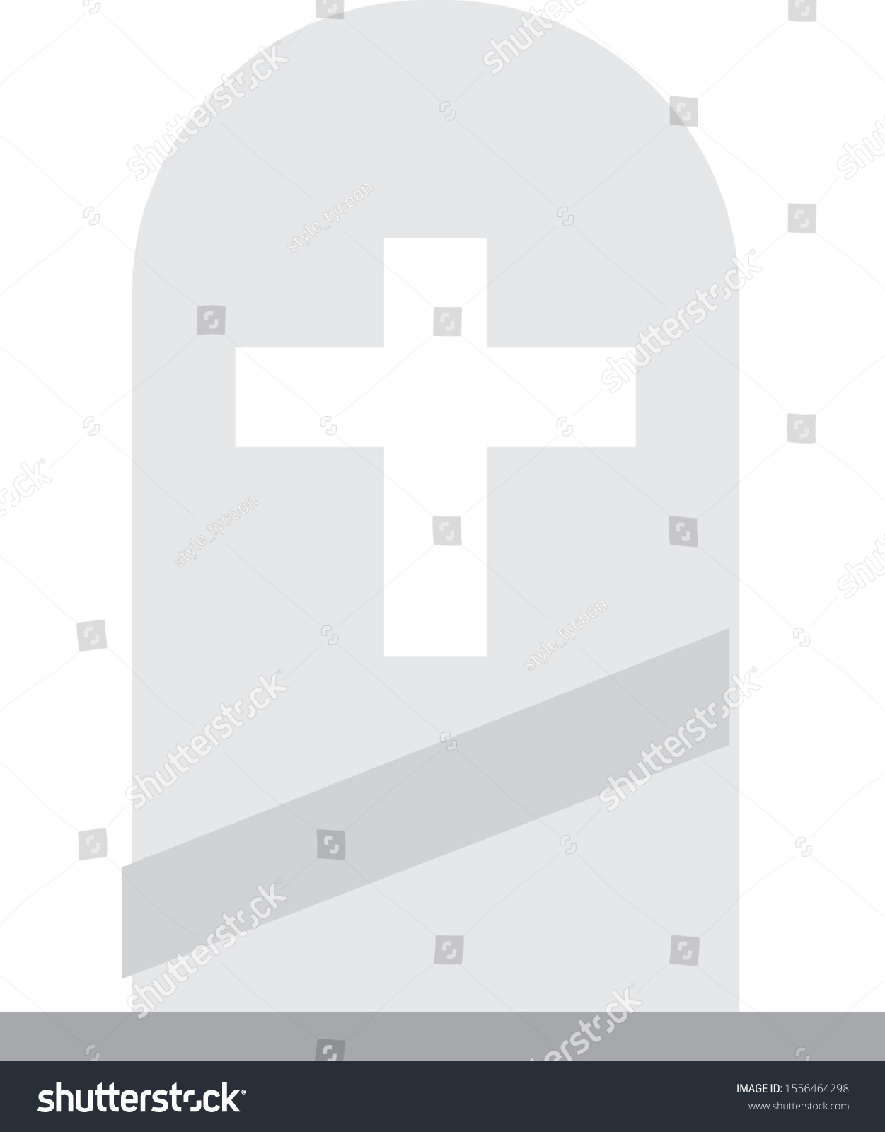 Grey Colour Gravestone Graphic Vector Stock Vector (Royalty Free ...