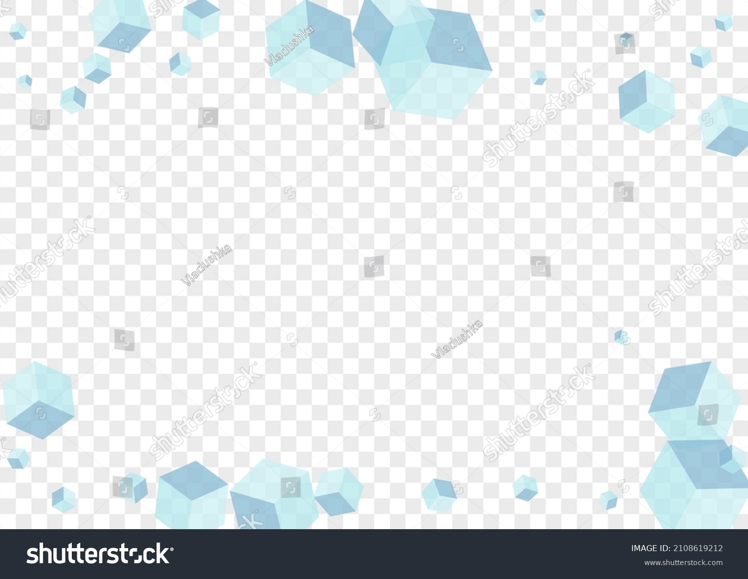 Grey Cube Background Transparent Vector Polygon Stock Vector (Royalty ...