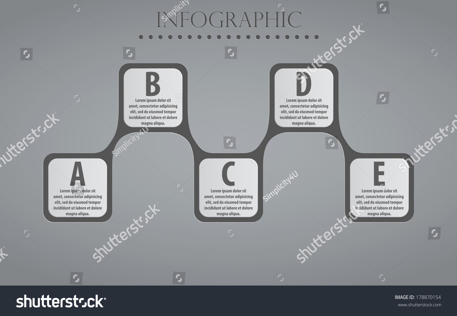 Grey Infographic Conceptvector Illustration Stock Vector (Royalty Free ...