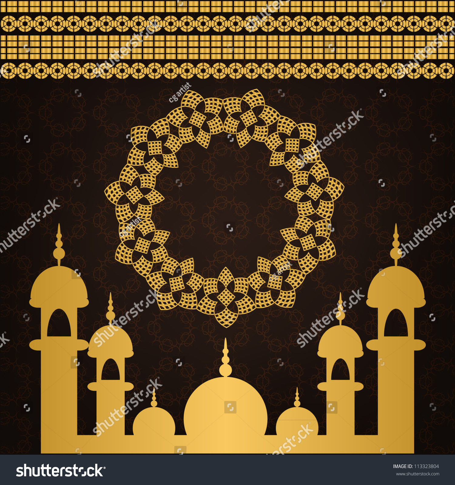 Grey Islamic Background Jpeg Version Available Stock Vector (Royalty ...