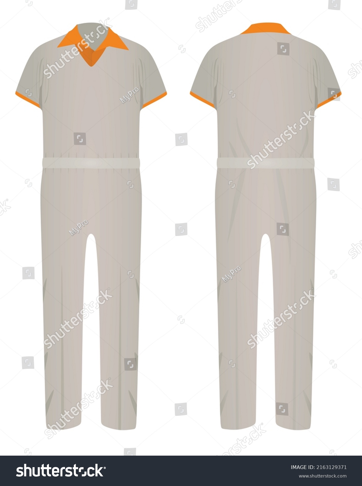 Grey Prison Uniform Vector Illustration Stock Vector (Royalty Free ...