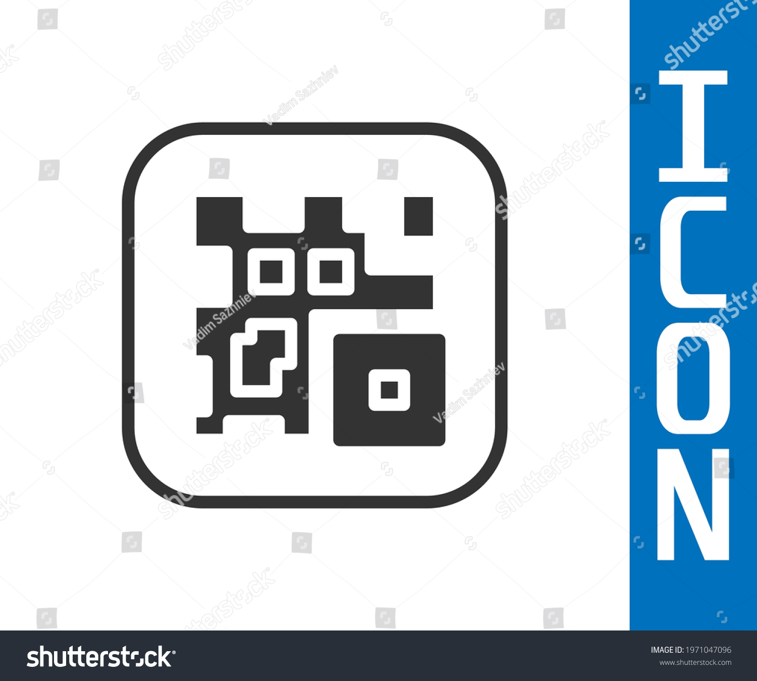 Grey Qr Code Sample Smartphone Scanning Stock Vector (Royalty Free ...
