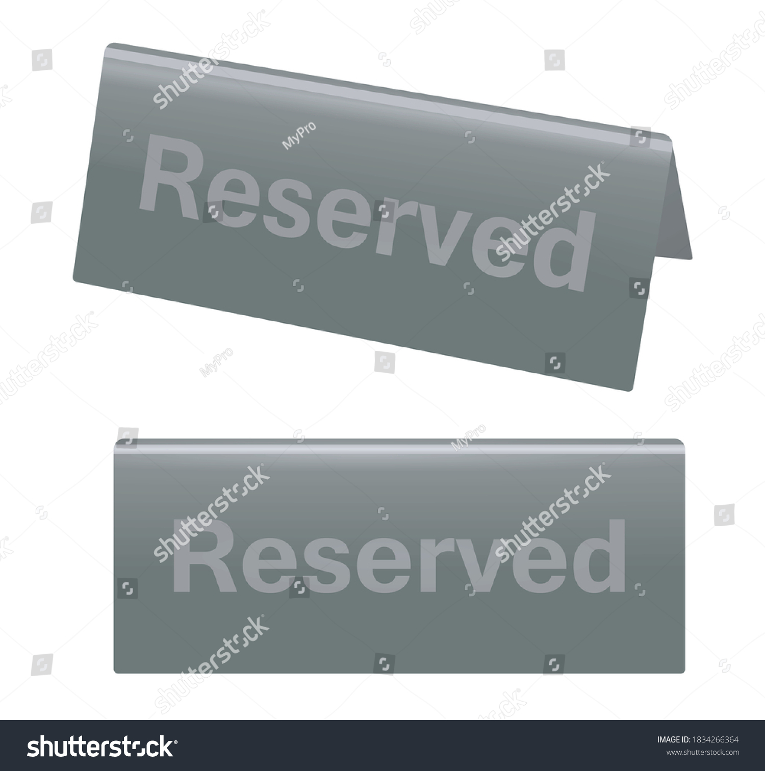 Grey Reserved Sign Vector Illustration Stock Vector (Royalty Free ...