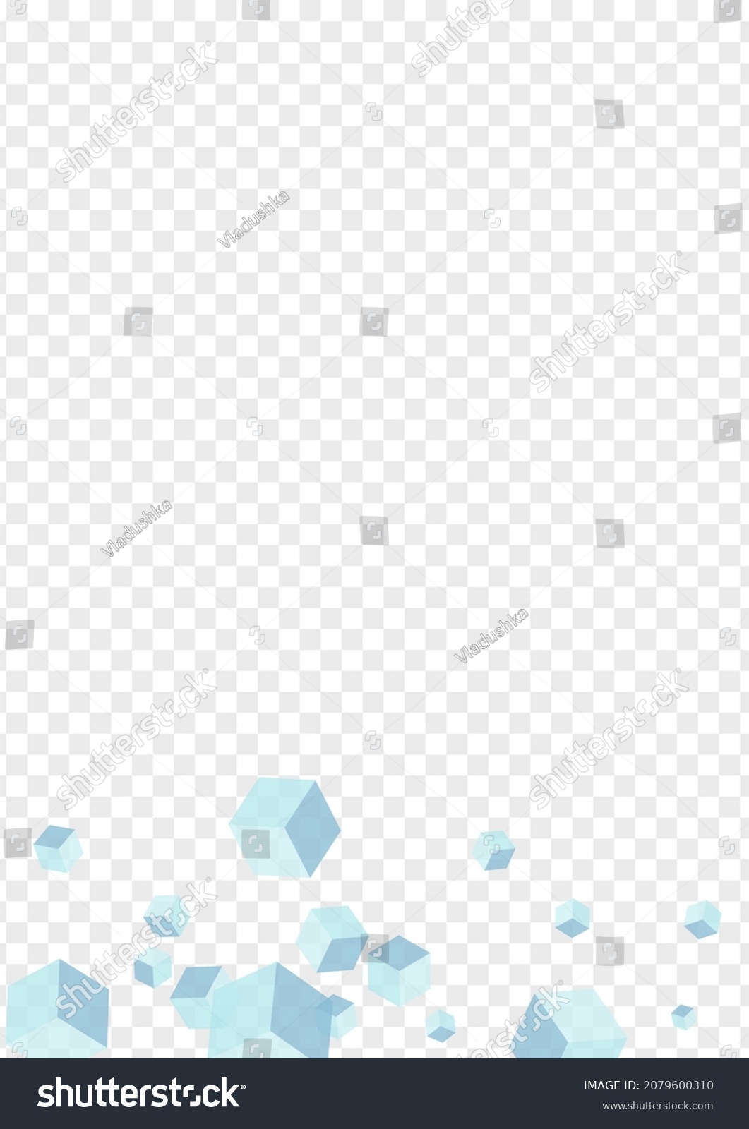 Grey Square Background Transparent Vector Cube Stock Vector (Royalty ...