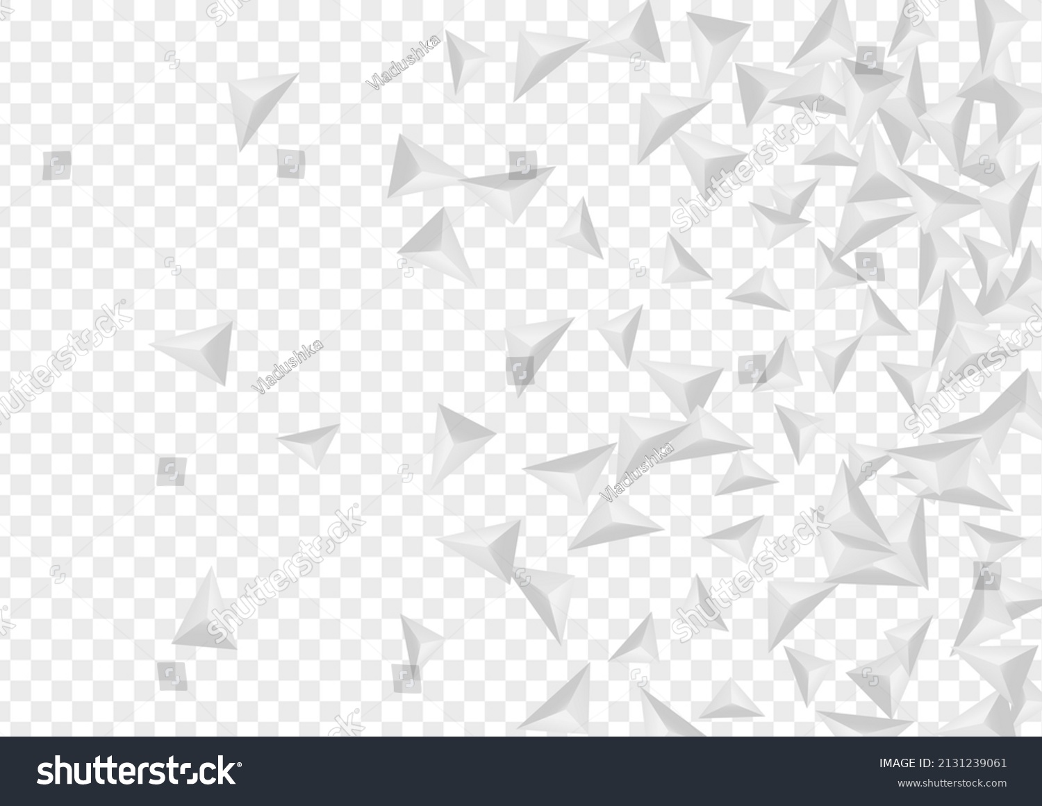 Greyscale Pyramid Background Transparent Vector Polygon Stock Vector ...