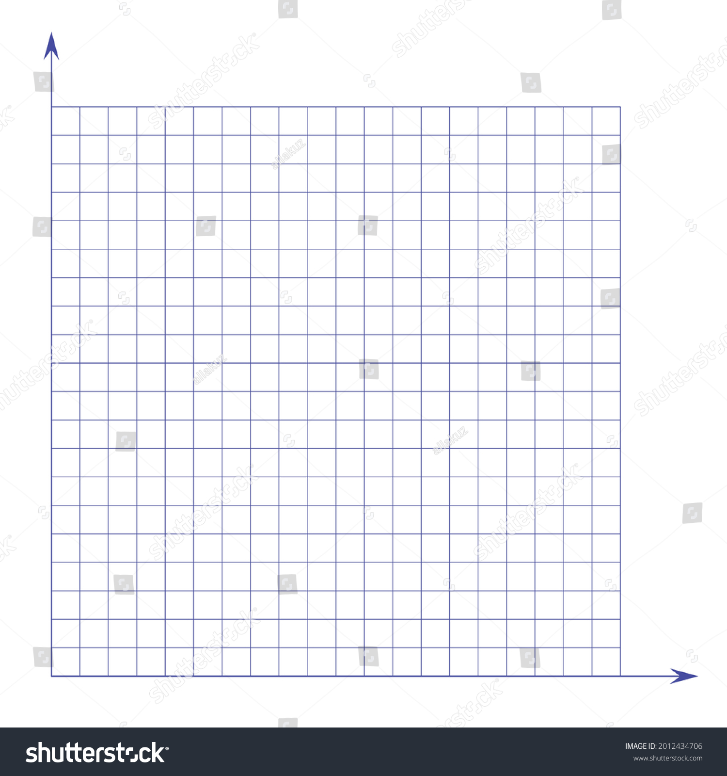 Grid Paper Mathematical Graph Cartesian Coordinate Stock Vector ...