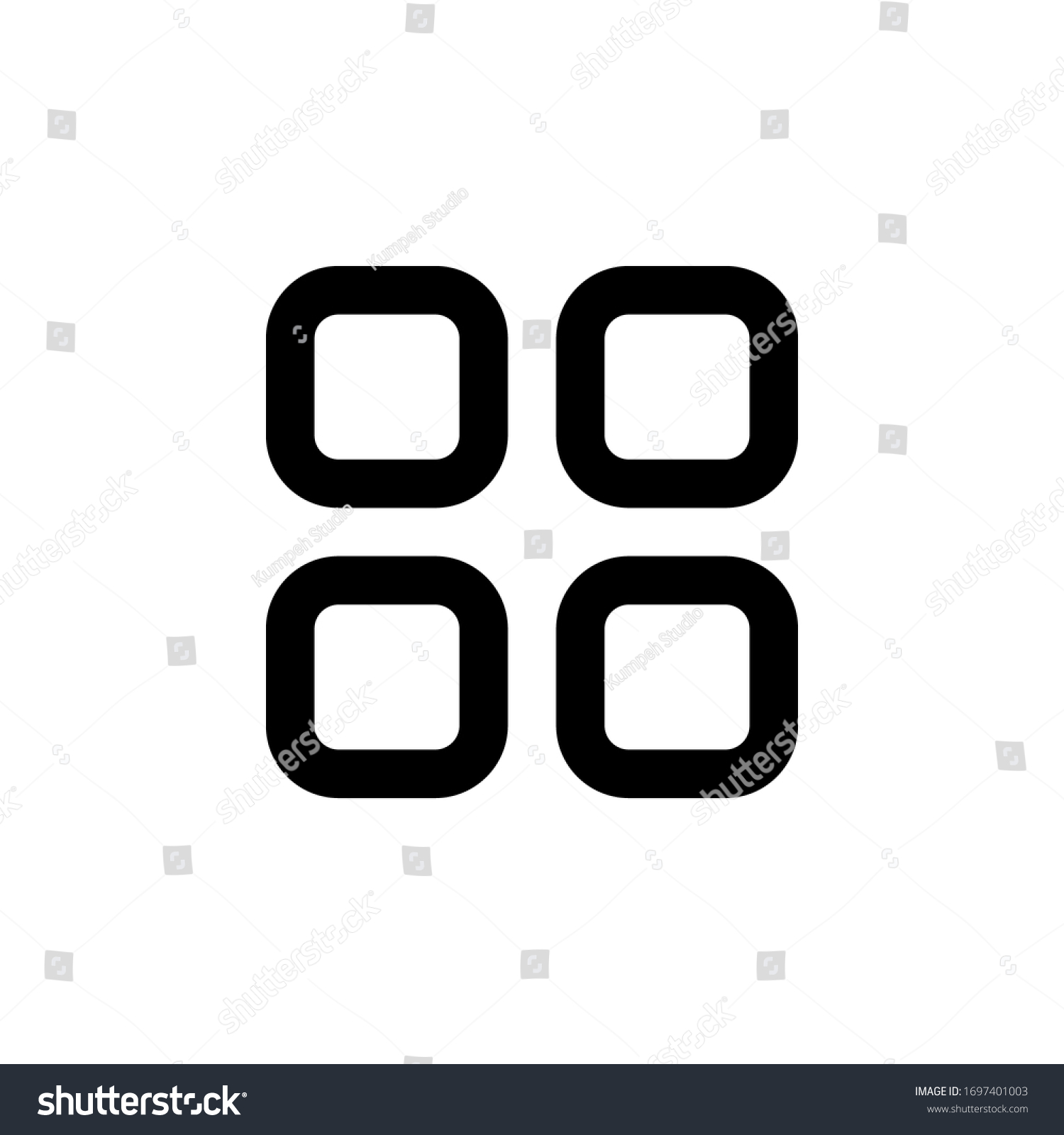 Grid View Icon Vector Any Purposes Stock Vector (Royalty Free ...