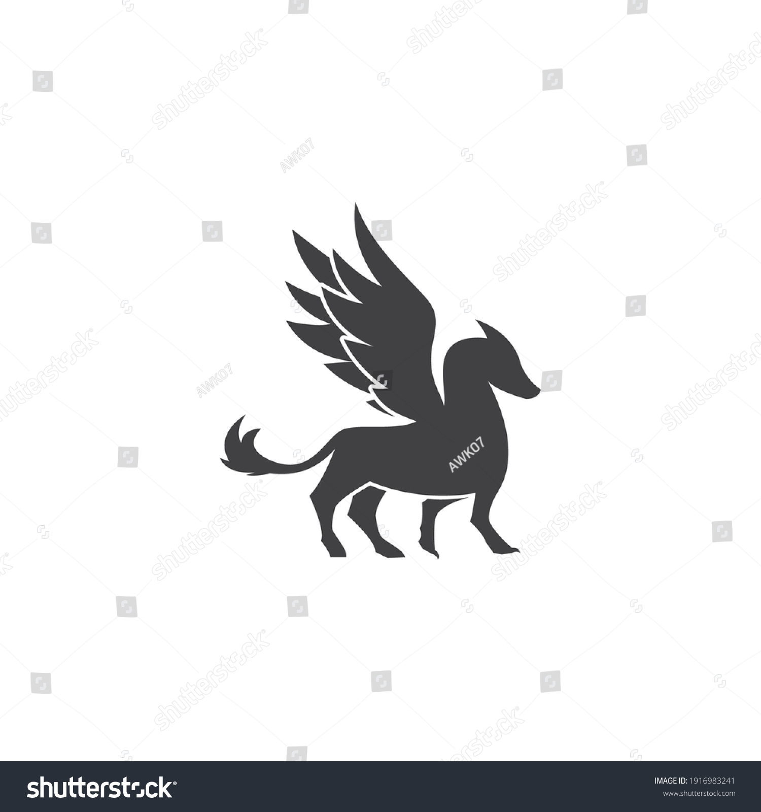 Griffin Logo Illustration Vector Design Stock Vector (Royalty Free ...