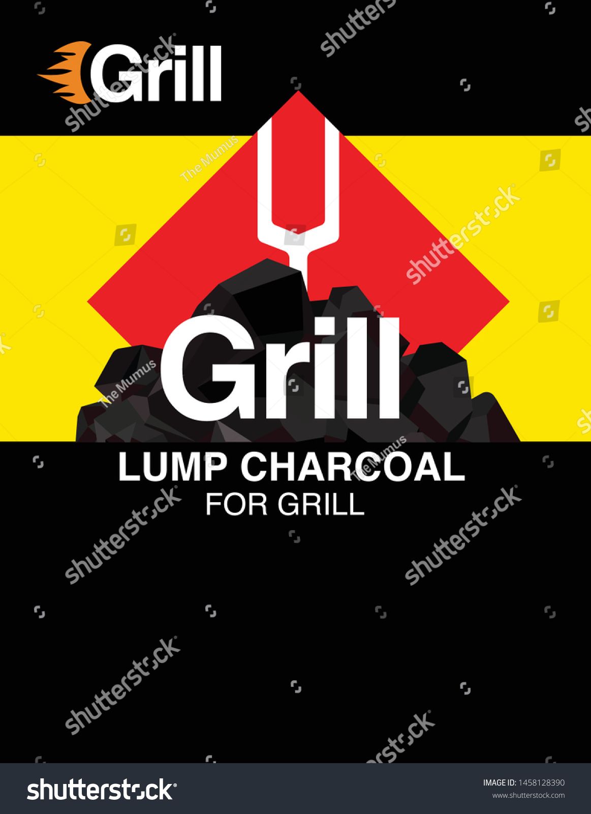 Grill Label Tag Vignette Vector Stock Vector (Royalty Free) 1458128390 ...