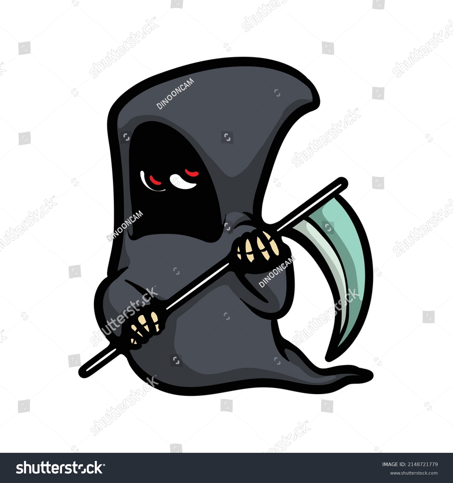 Grim Reaper Cartoon Vector Illustration Stock Vector (Royalty Free ...