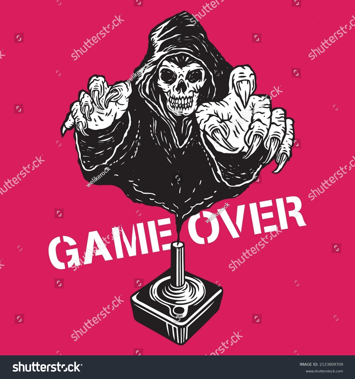 Grim Reaper Game Controller Console Game Stock Vector (Royalty Free ...