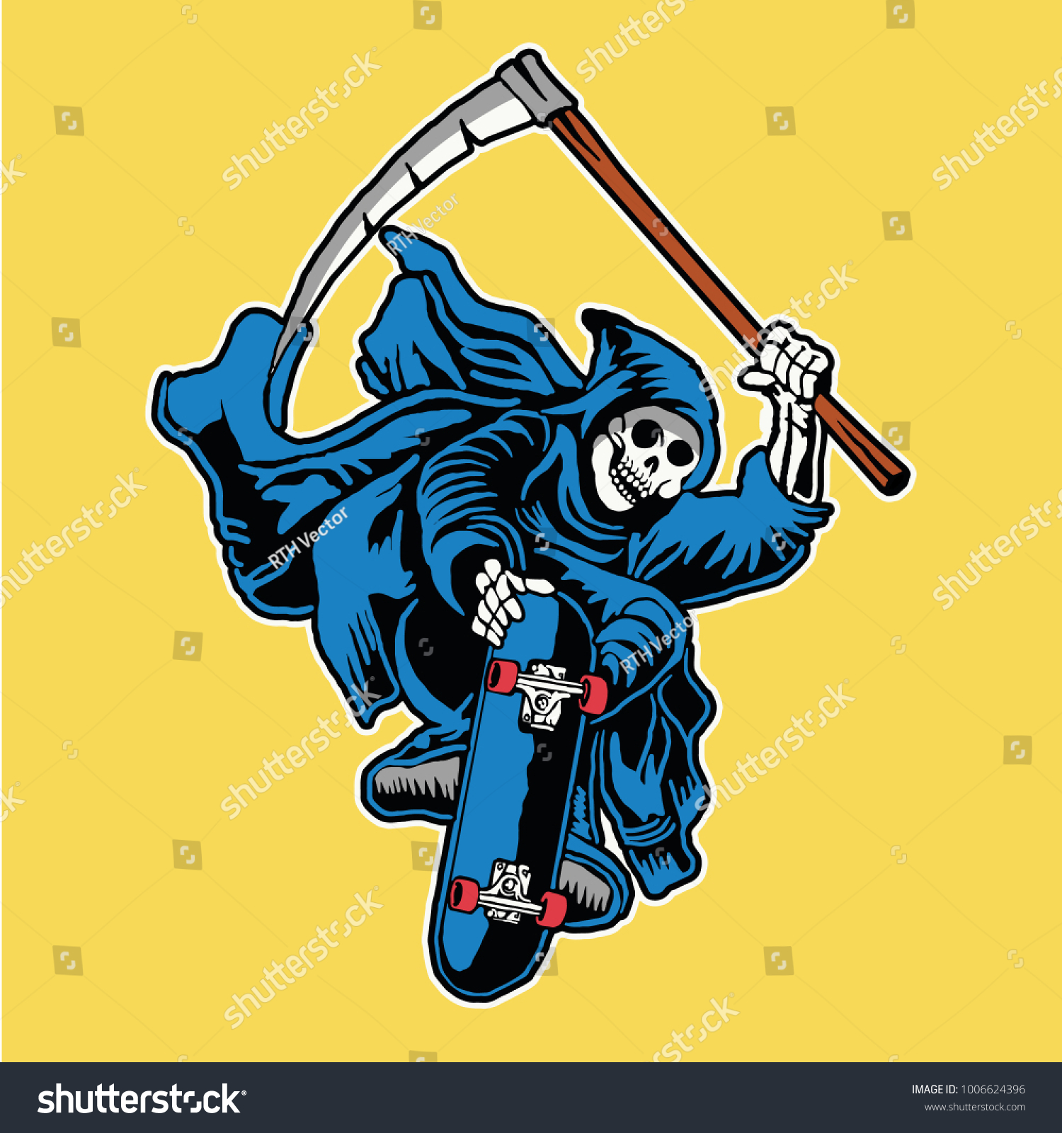 Grim Reaper Vector Design Isolated Stock Vector (Royalty Free) 1006624396